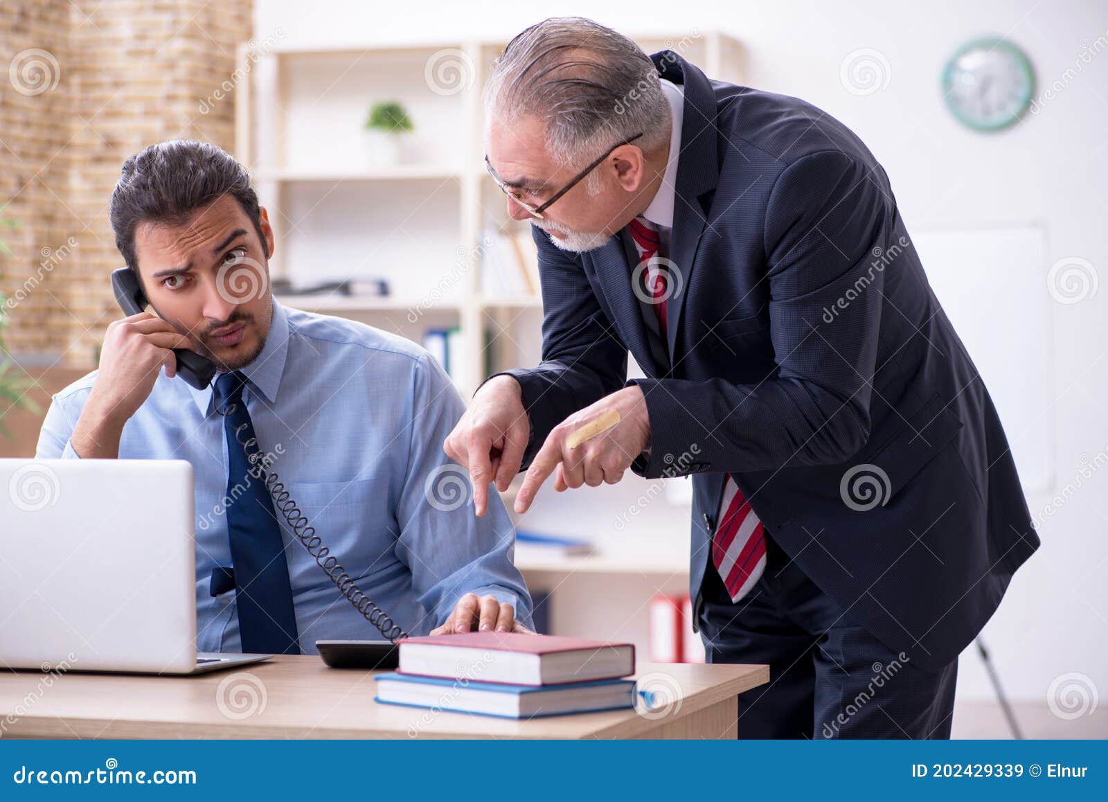 Two Employees in the Office Stock Image - Image of consultant, manager ...