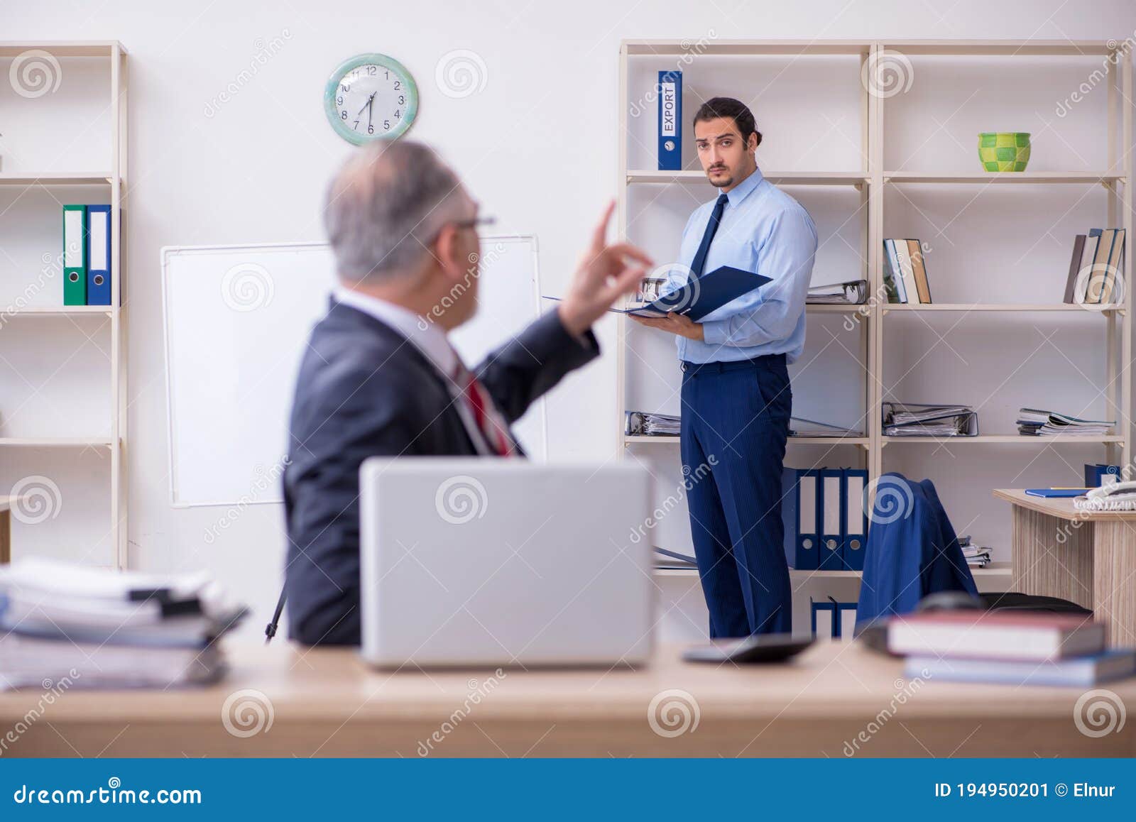 Two Employees in the Office Stock Image - Image of corporate ...