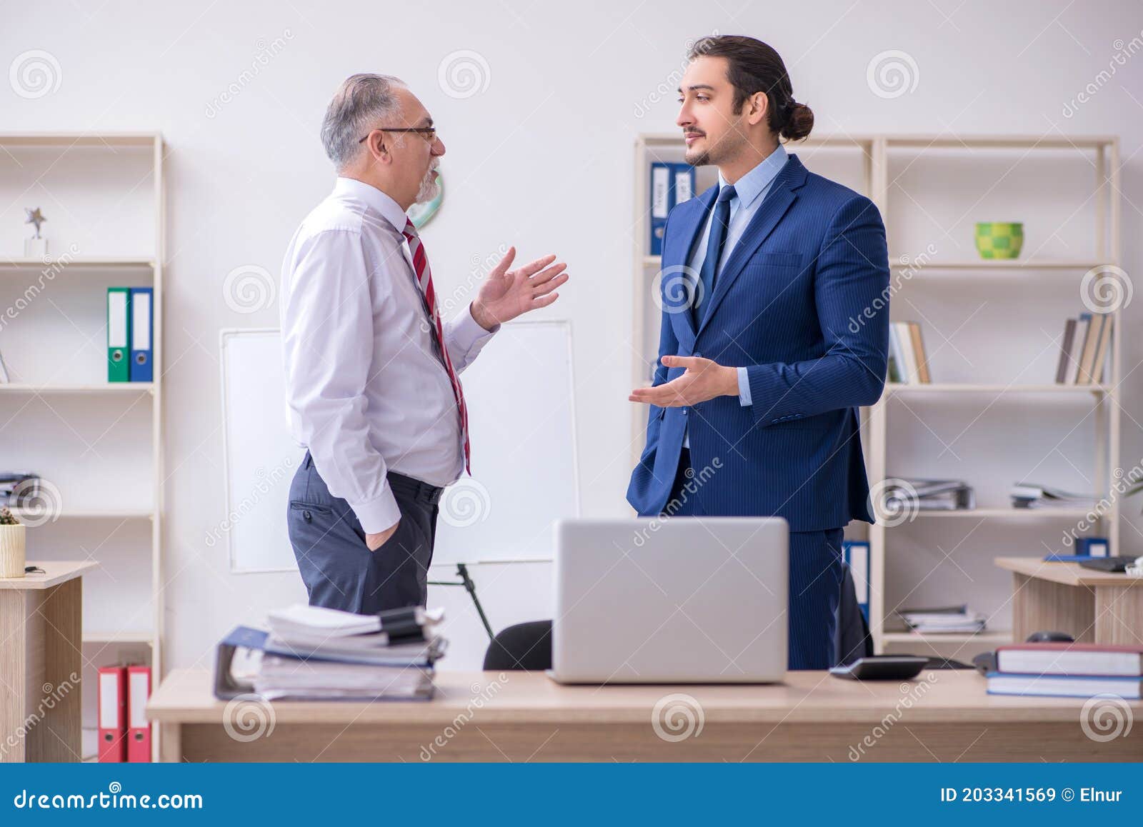 Two Employees in the Office Stock Image - Image of businesspeople ...