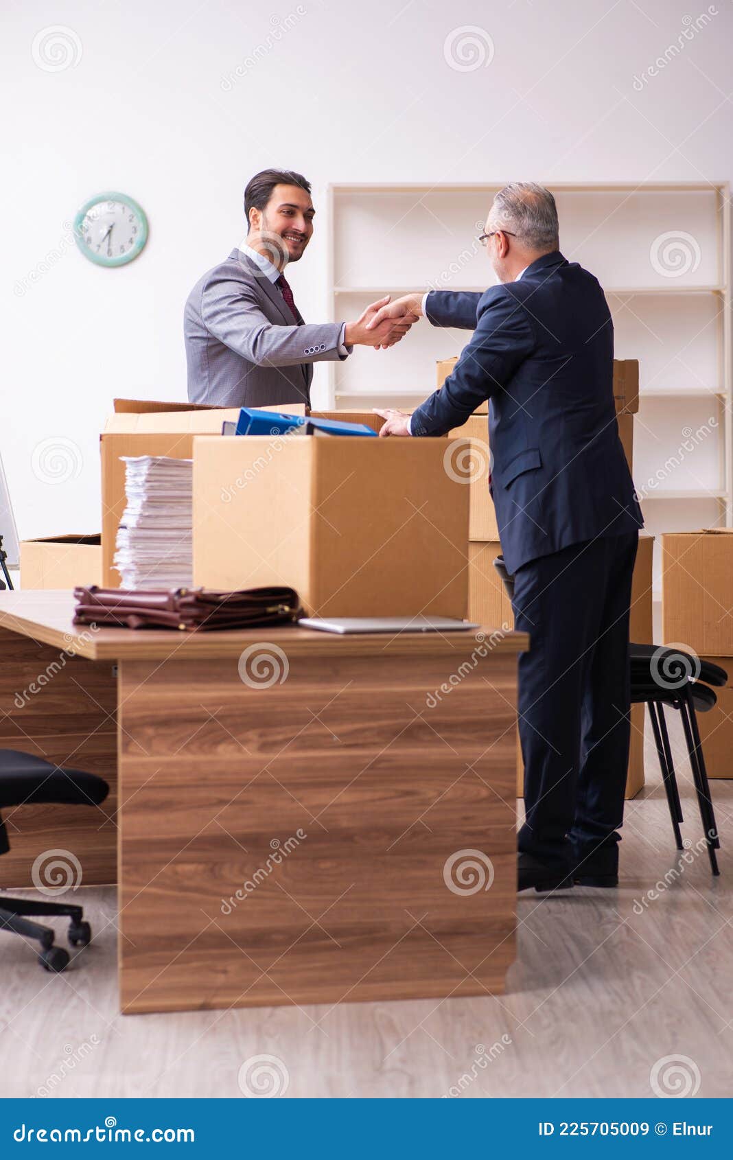 Two Male Employees in Relocation Concept Stock Image - Image of ...