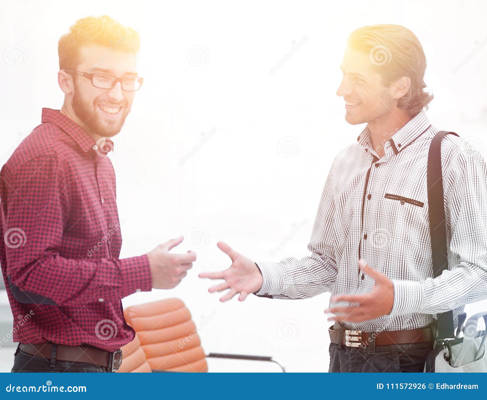 Two Employees are Talking in the Office Stock Photo - Image of ...