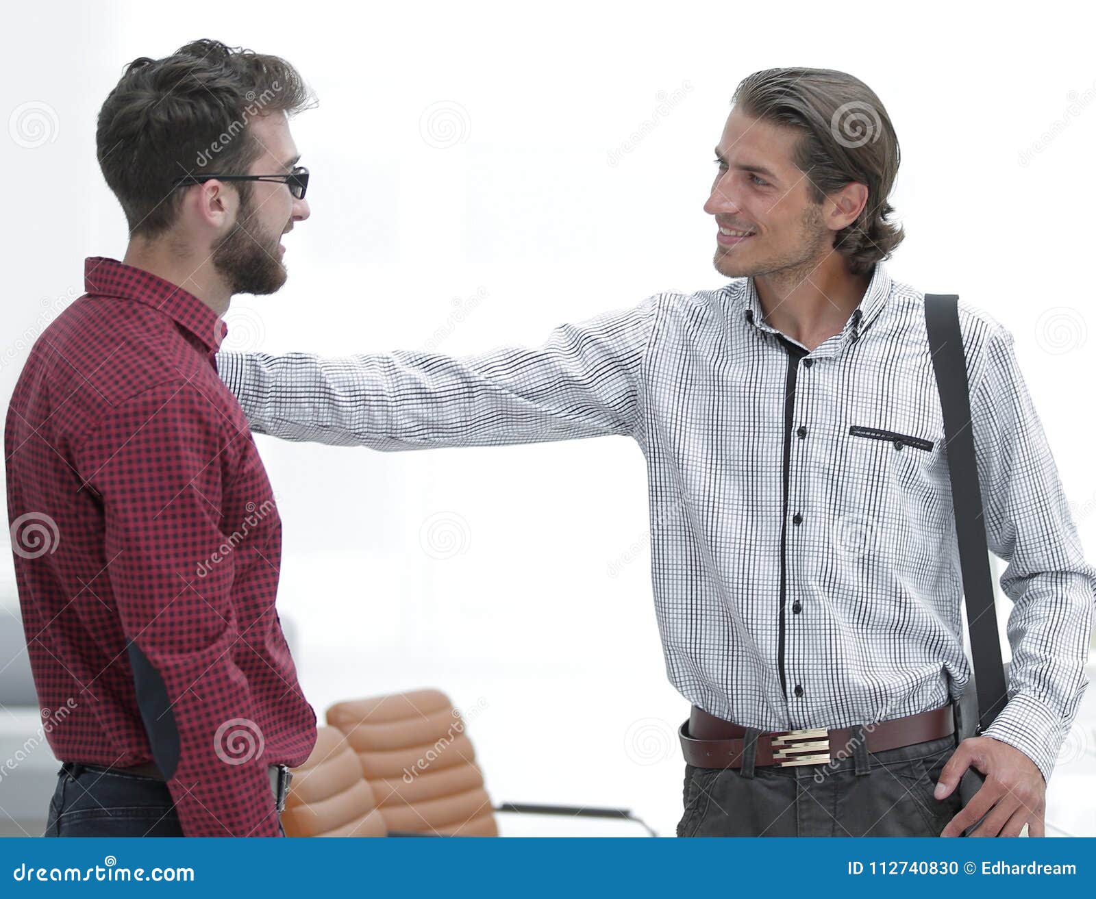 Two Employees are Talking in the Office Stock Photo - Image of ...