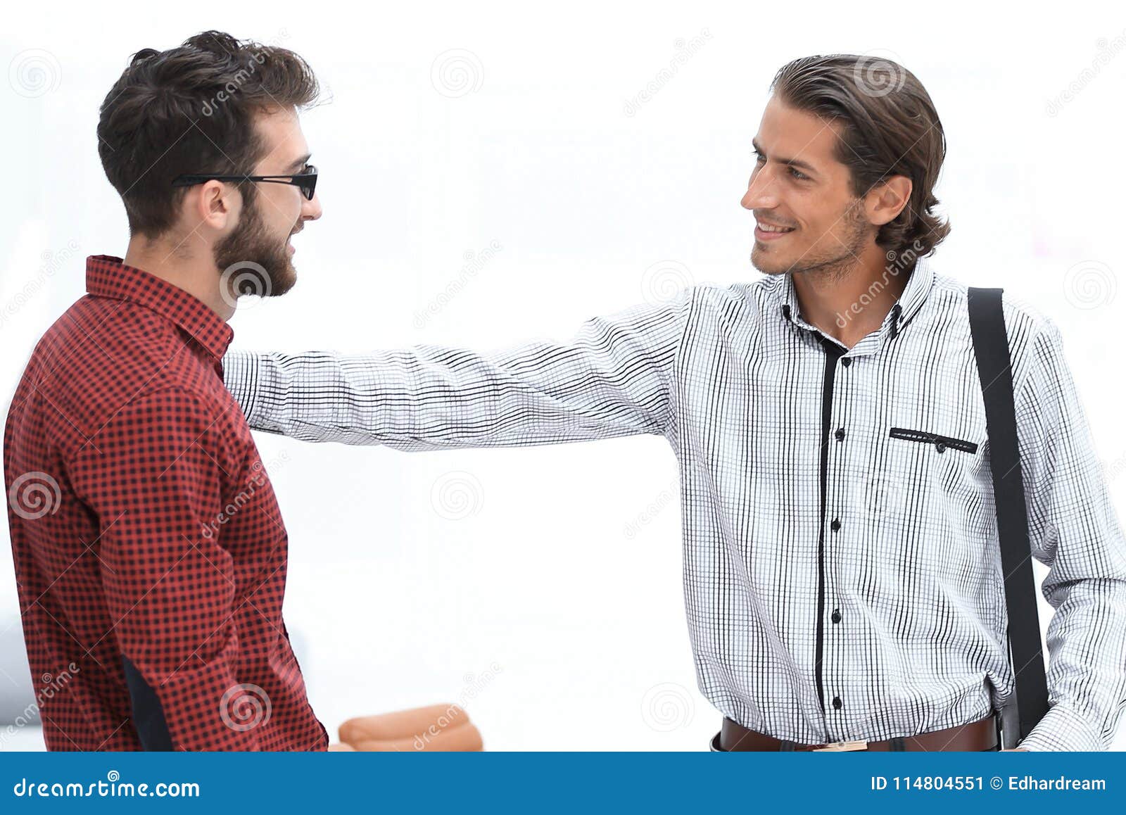 Two Employees are Talking in the Office Stock Image - Image of positive ...