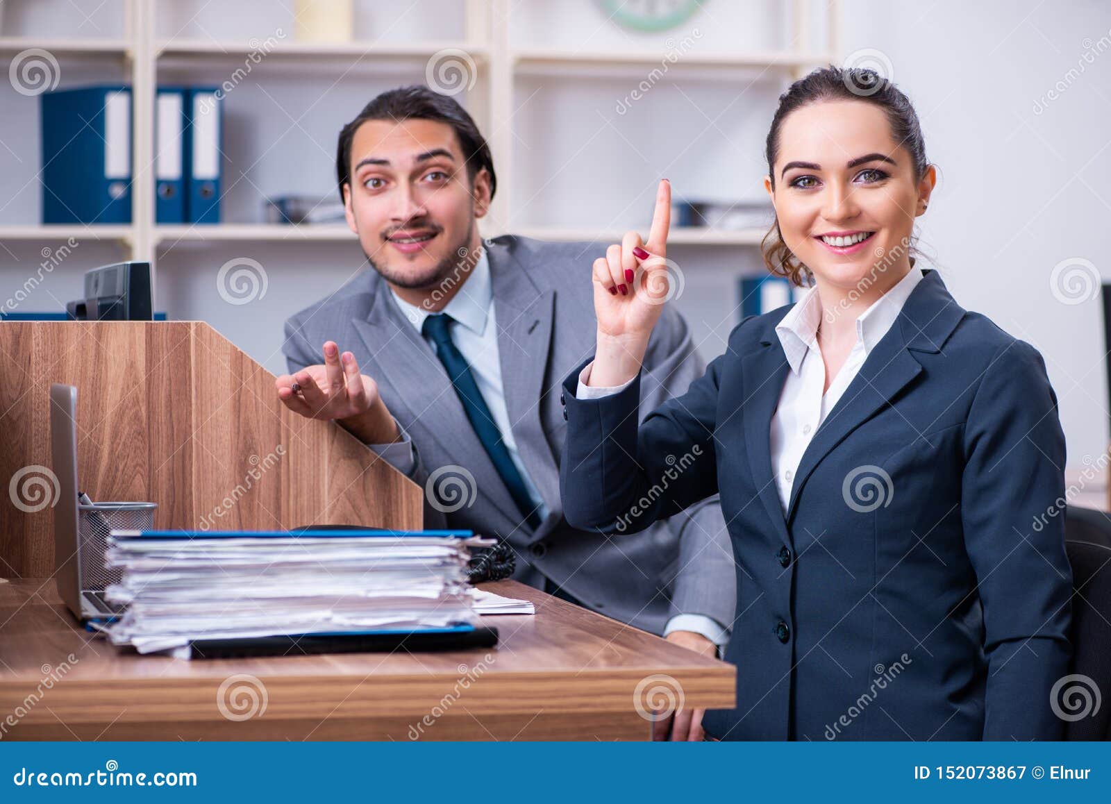 Two Employees Working in the Office Stock Image - Image of manager ...