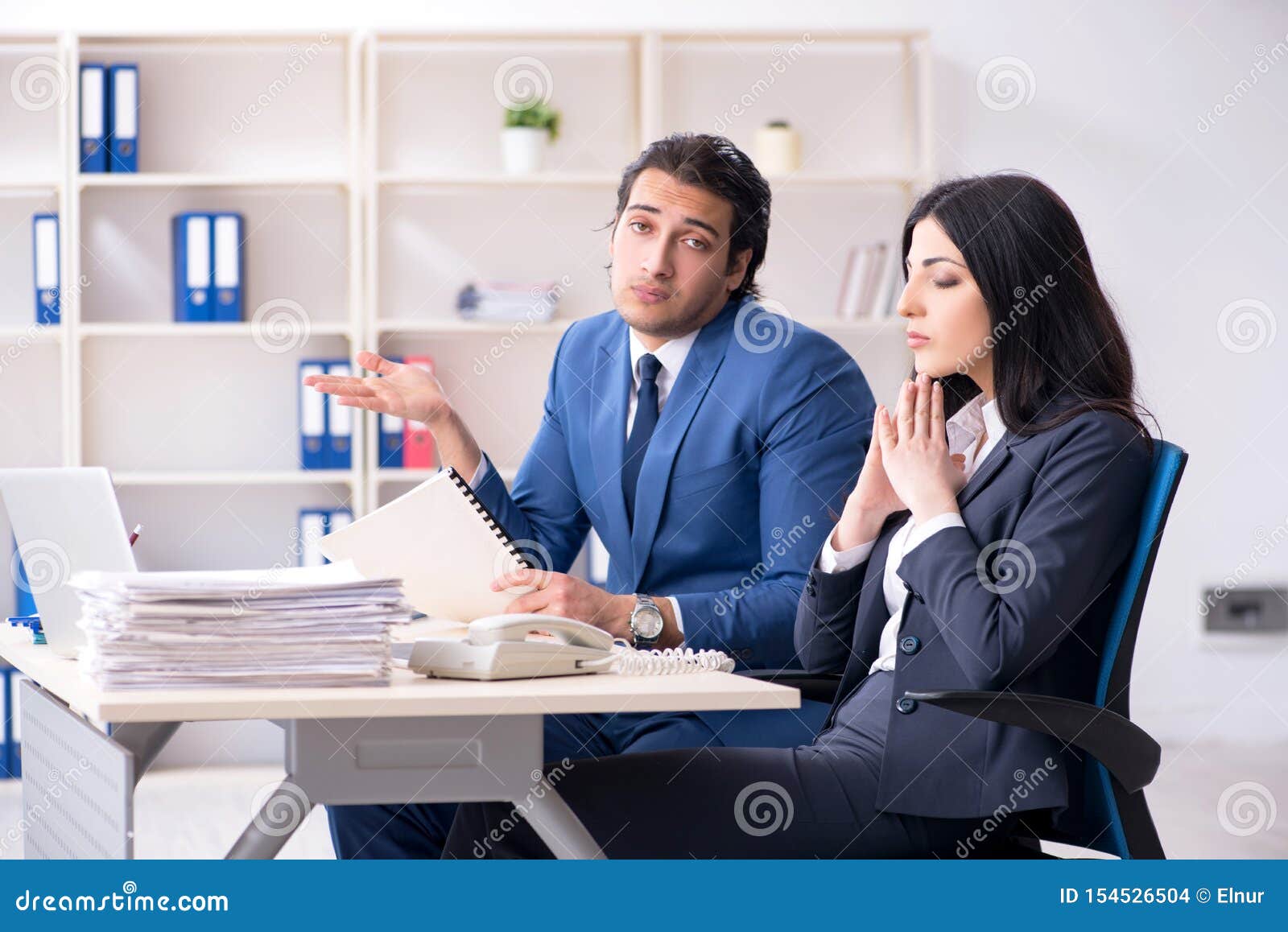 Two Employees Working in the Office Stock Photo - Image of auditor ...