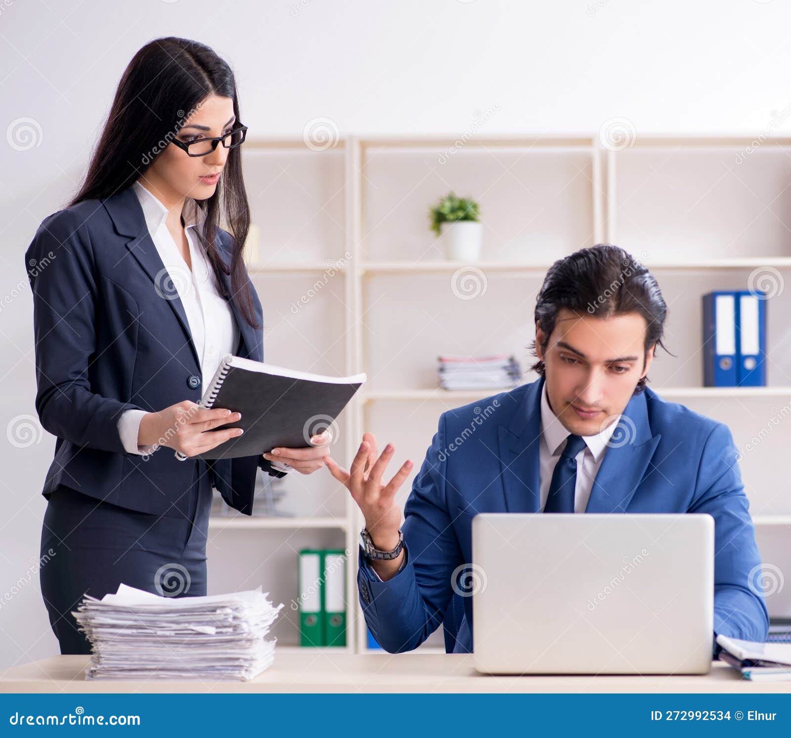 Two Employees Working in the Office Stock Photo - Image of auditor ...