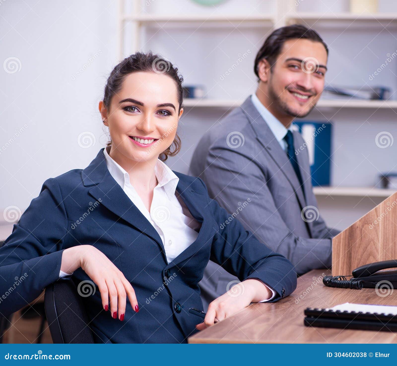 Two Employees Working in the Office Stock Photo - Image of employee ...
