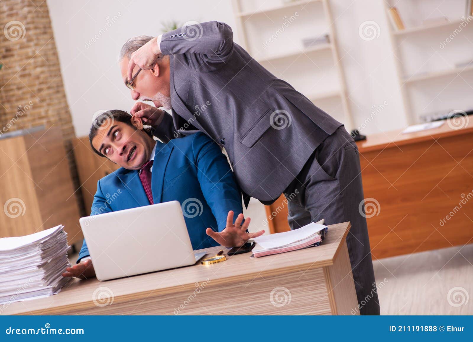 Two Employees Working in the Office Stock Photo - Image of colleague ...