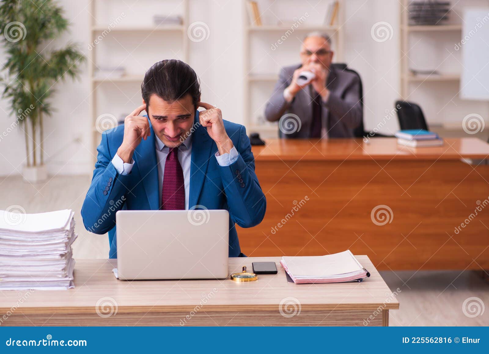 Two Employees Working in the Office Stock Photo - Image of embarrassing ...