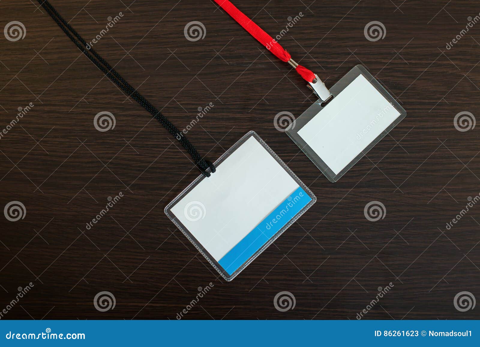 An Empty Identification Card, Name Tag Of An Employee Or Visitor With A ...