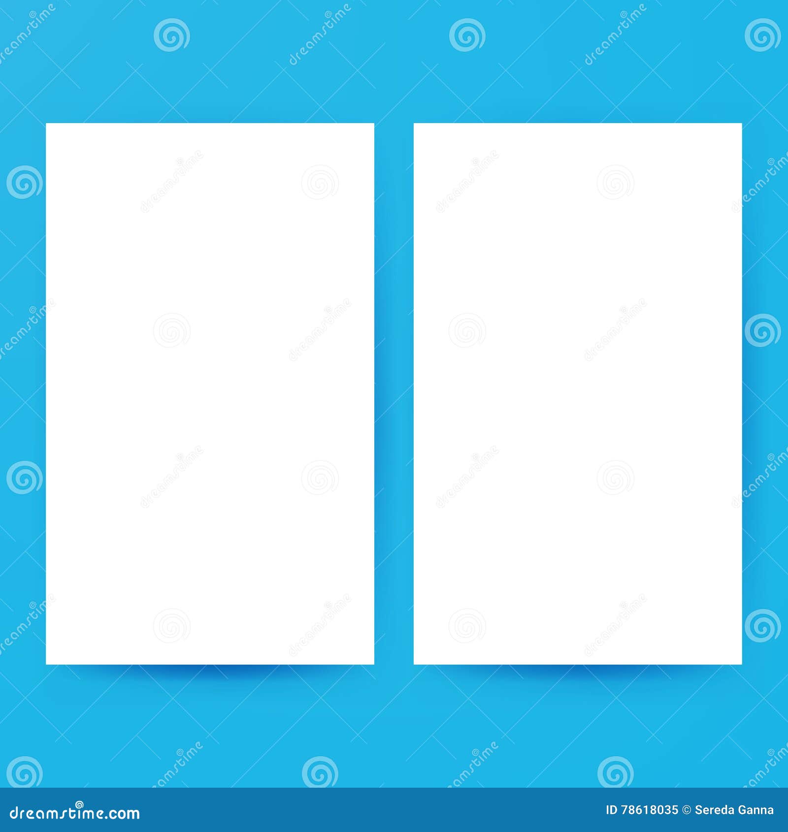 Two Empty Brochure Mockup stock vector. Illustration of layout - 78618035