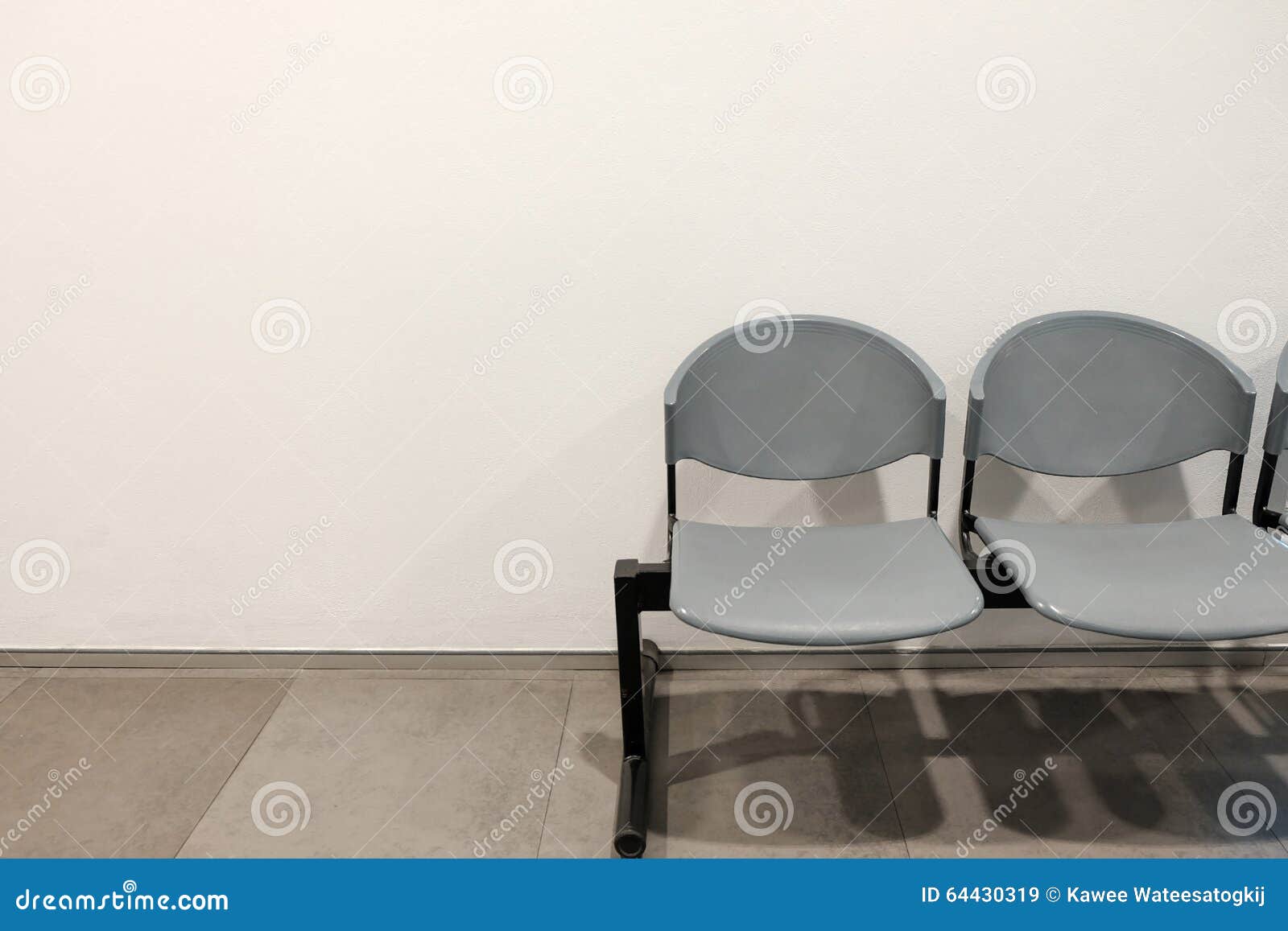 Two Empty Chairs by Concrete Wall Background with Copy Space Stock ...