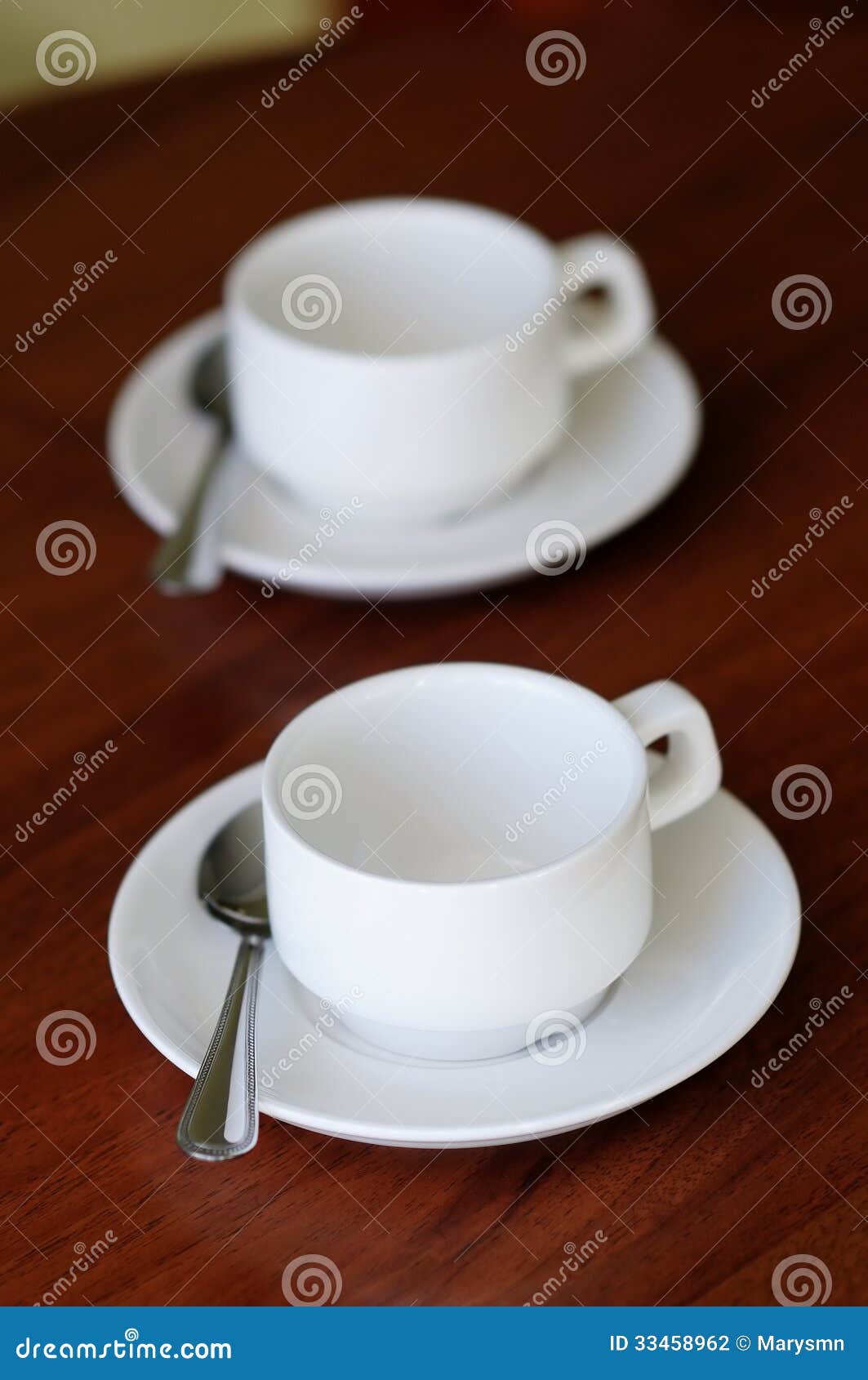 Two Empty Coffee or Tea Cups Stock Photo - Image of focus, cappuccino ...