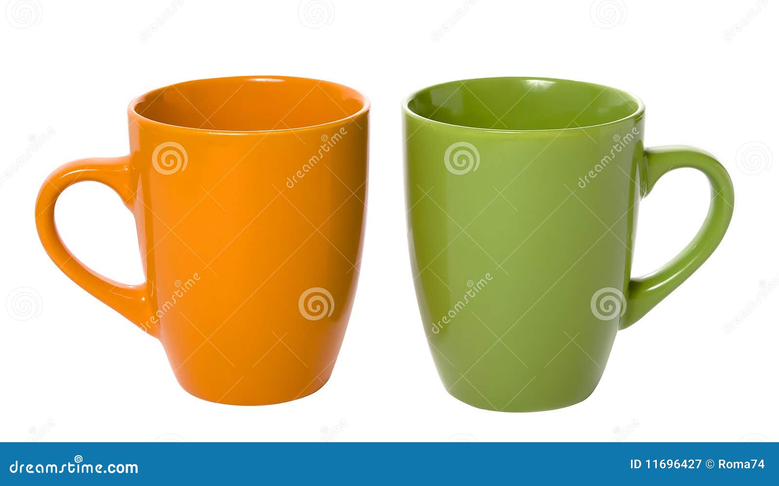 Two empty cup stock image. Image of studio, kitchenware - 11696427