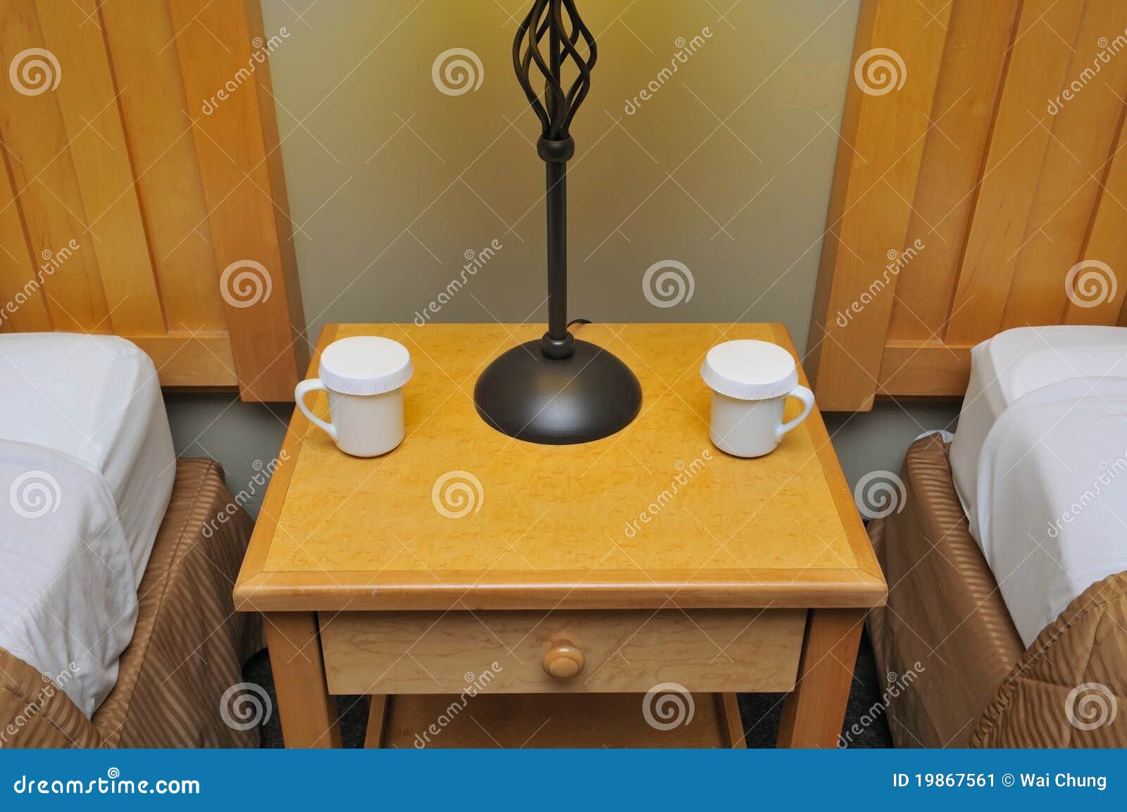 Two Empty Cups on Side Table Stock Image - Image of interior, concept ...