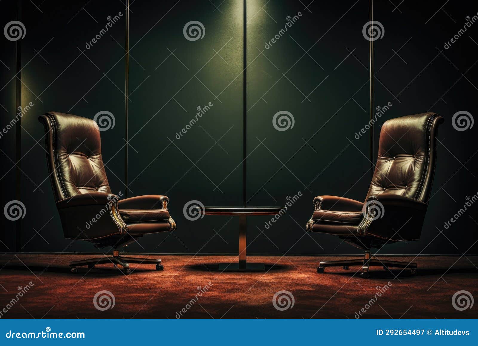 Two Empty Executive Chairs in a Corporate Meeting Room Stock ...