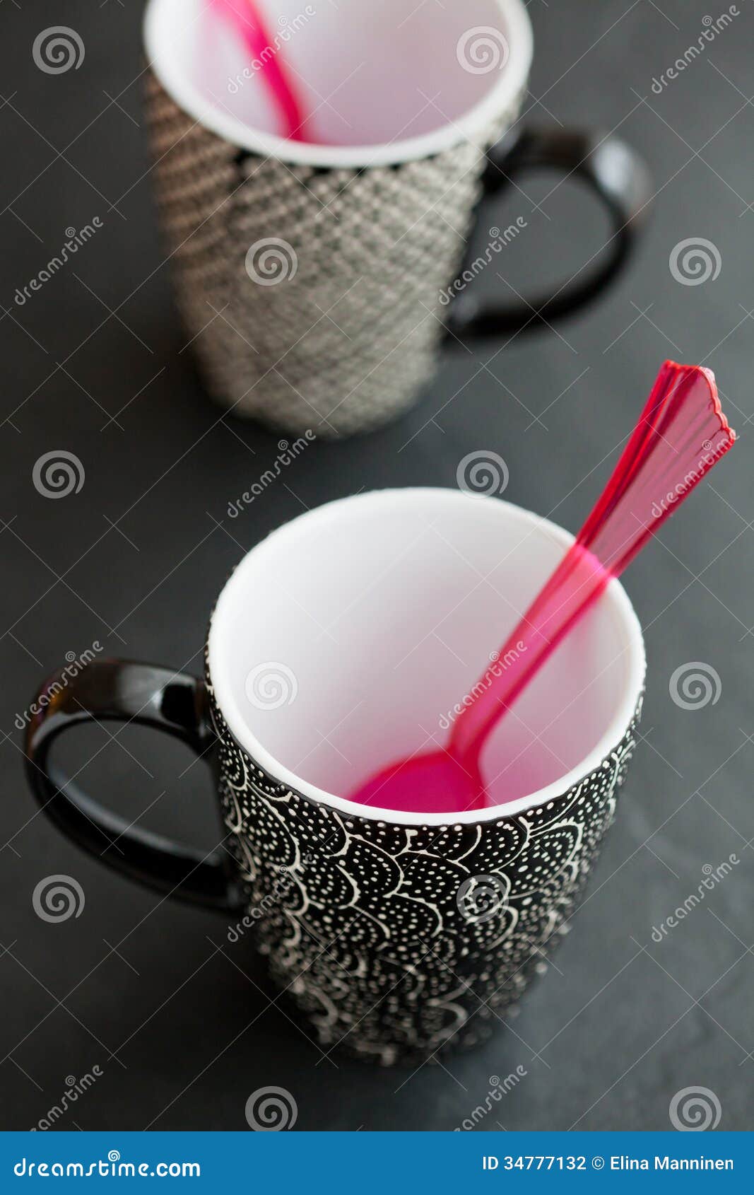 Two empty mugs stock photo. Image of preparation, readiness - 34777132