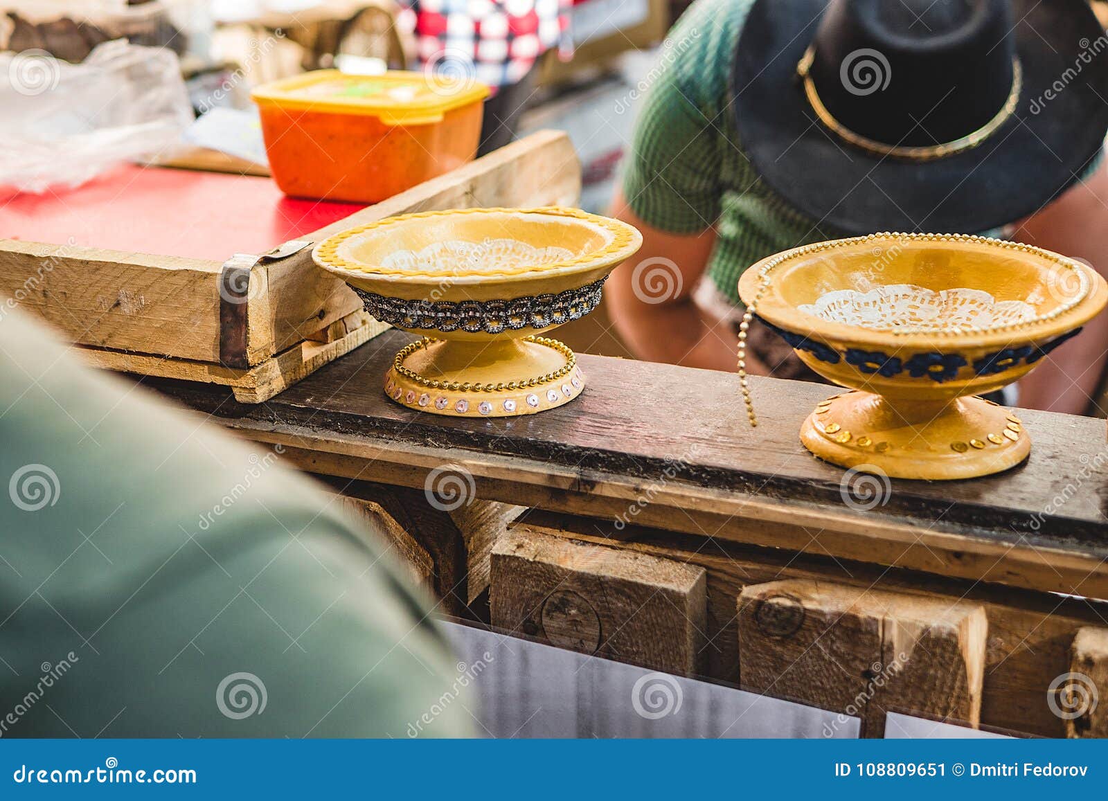 Two Empty Oriental Bowls in a Summer Stock Image - Image of chopstick ...