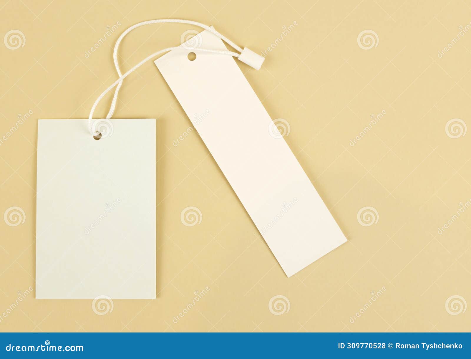 Two Empty Price Tags for Any Product. Stock Photo - Image of discount ...