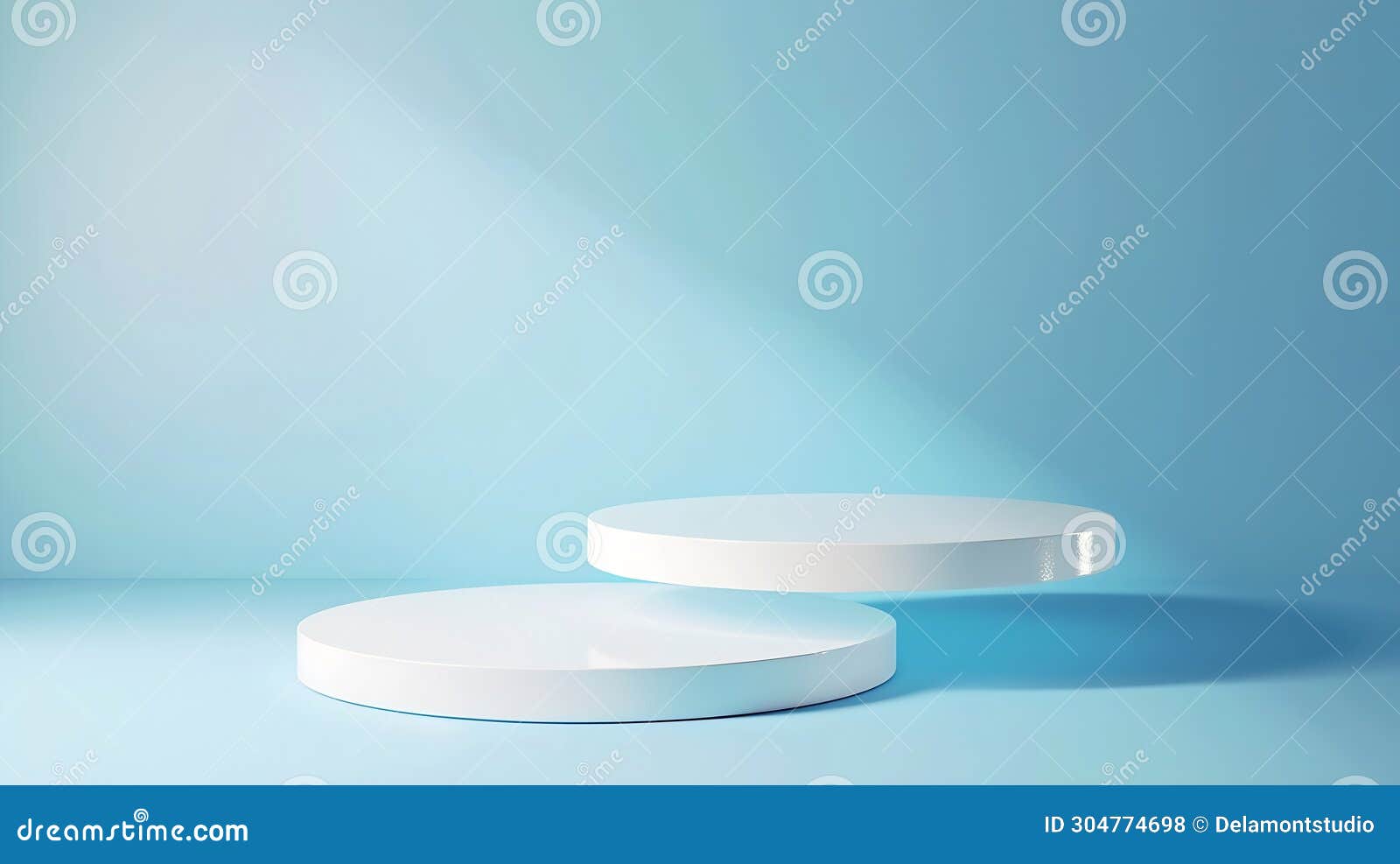 Two_empty_round_white_platforms_stacked_4 Stock Illustration ...