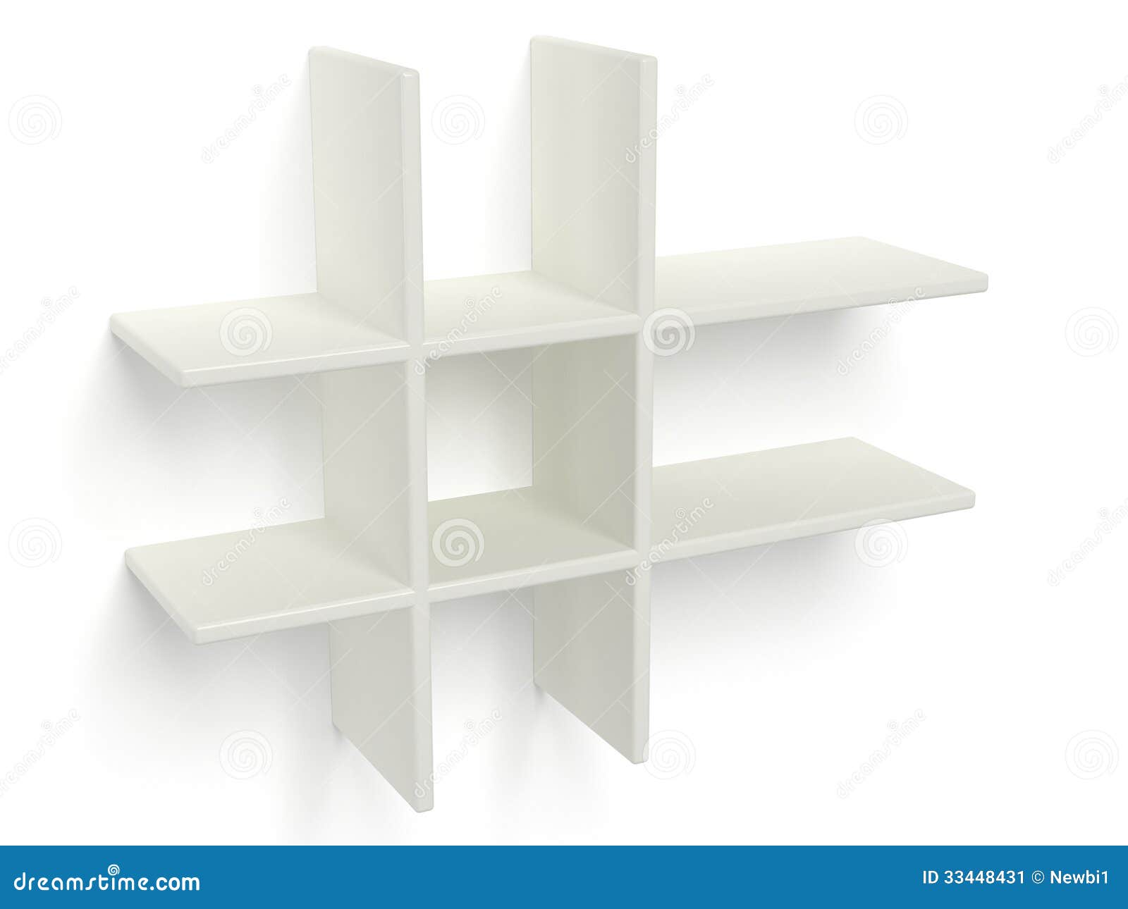 Two empty shelves stock illustration. Illustration of detail - 33448431