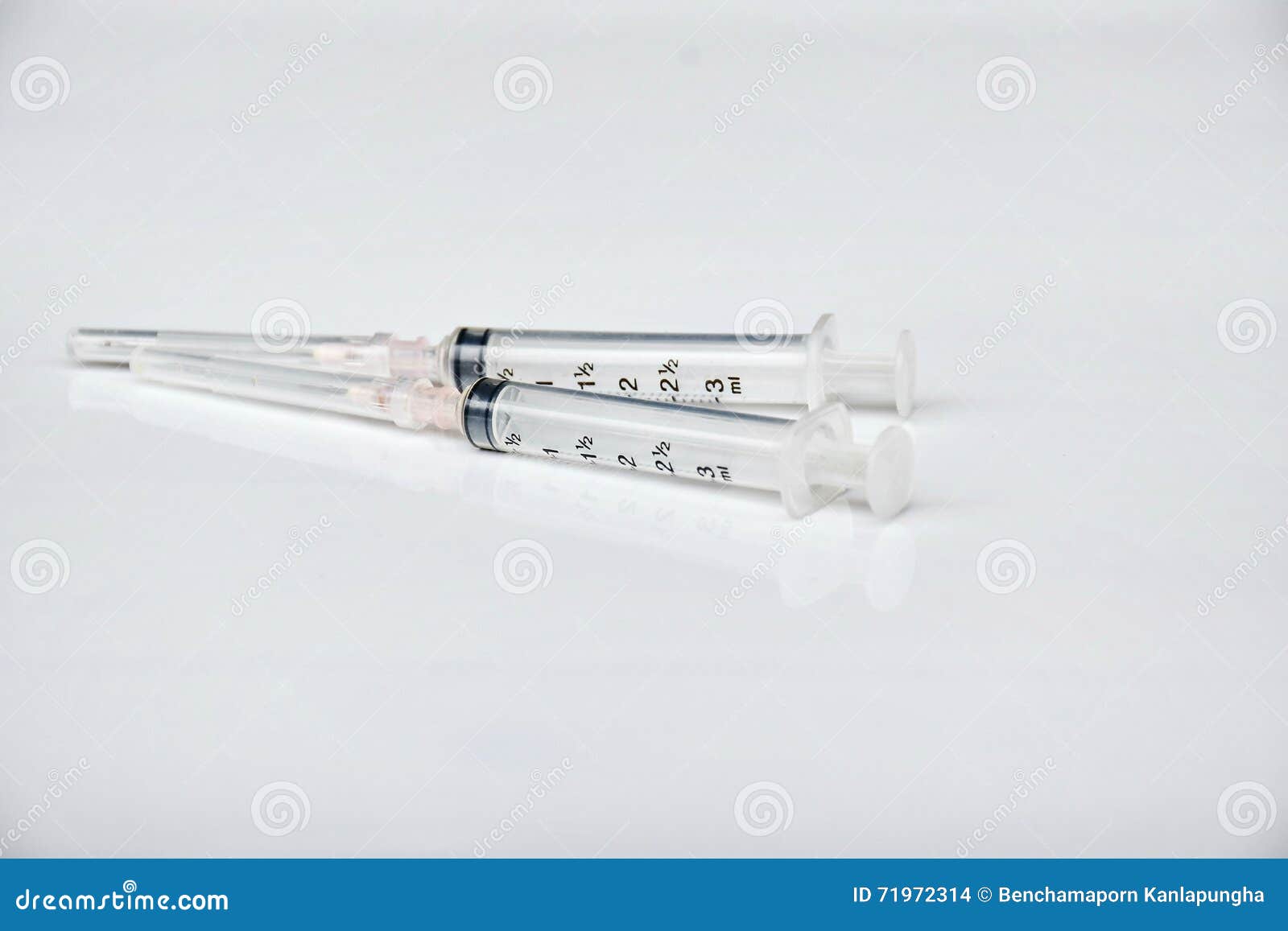 Two empty syringe stock photo. Image of blood, needle - 71972314