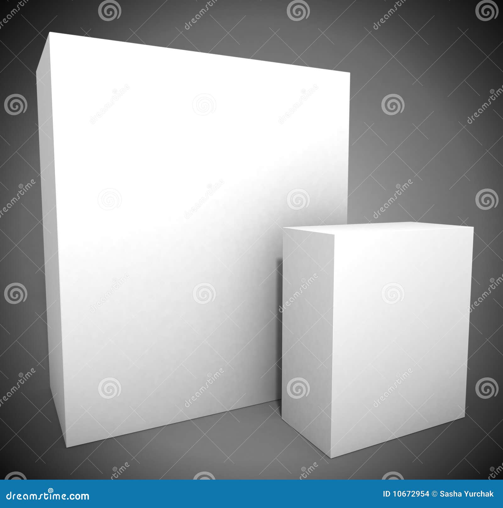 Two empty white boxes stock illustration. Illustration of unknown ...