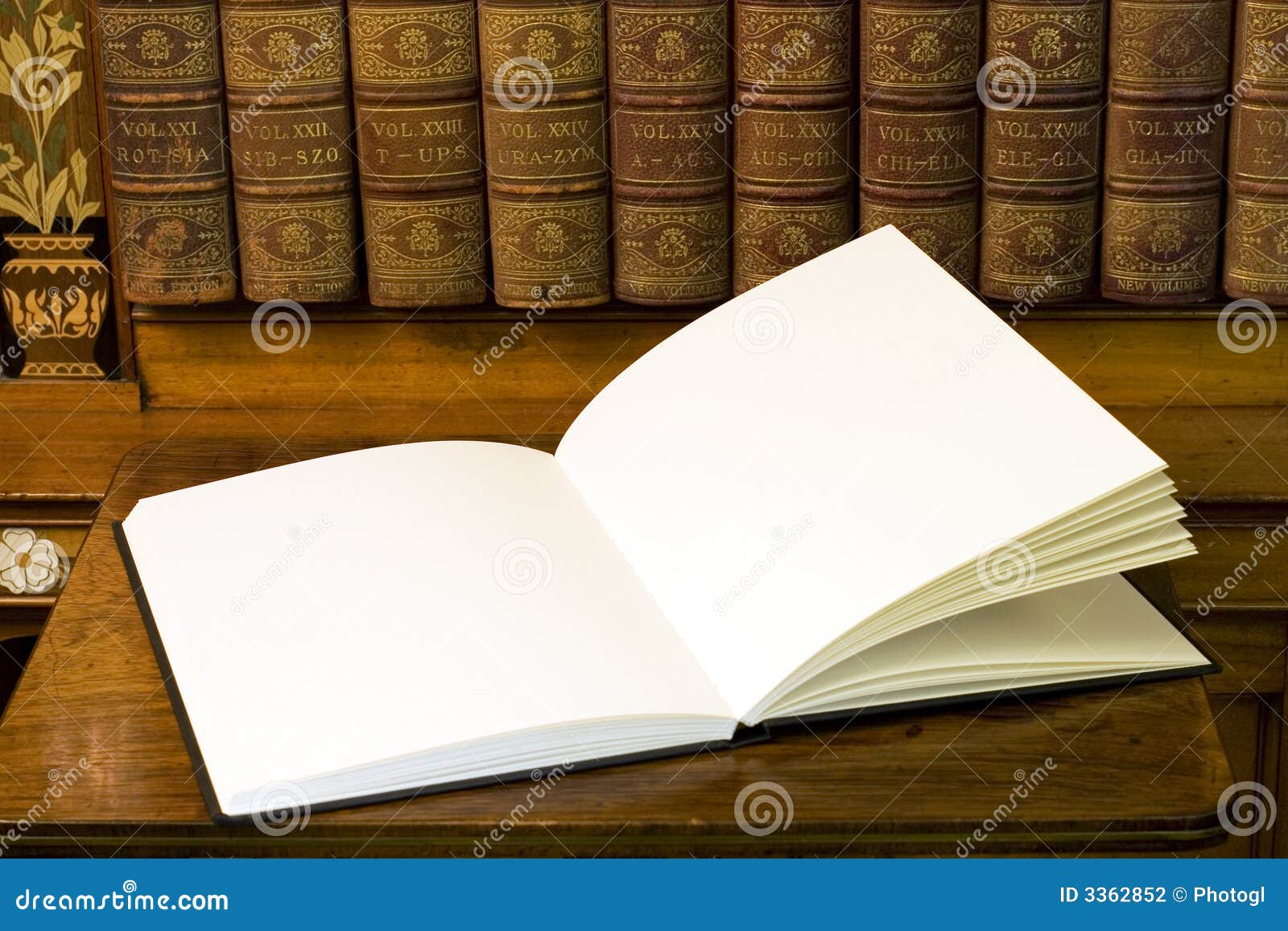 Two Empty White Pages in Book Stock Photo - Image of desk, names: 3362852