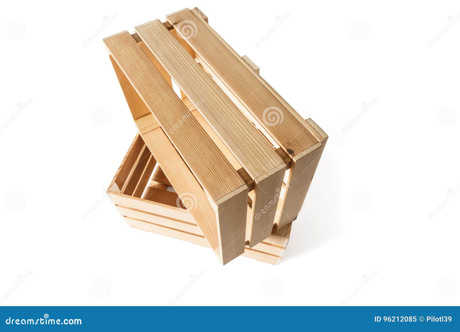 Two empty wooden boxes stock image. Image of goods, deliver - 96212085
