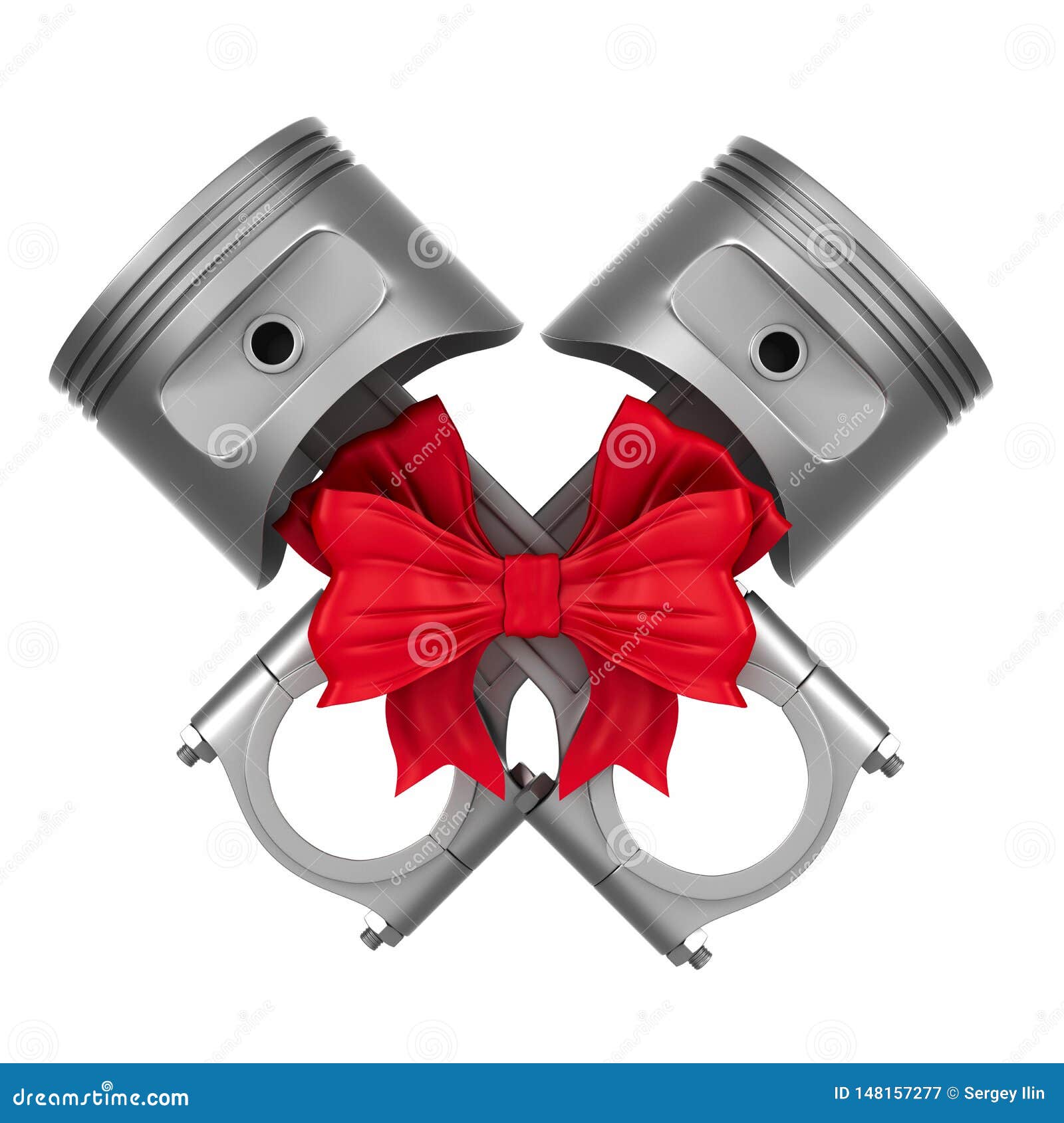 Two Pistons On The Background With Tape. Engine Logo Template Vector ...