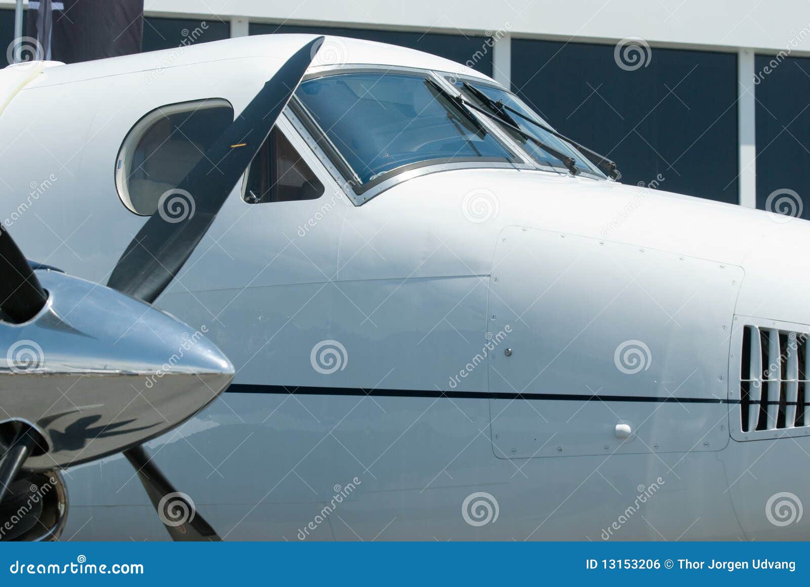 Two Engined Propeller Airplane Stock Photo - Image of commercial ...