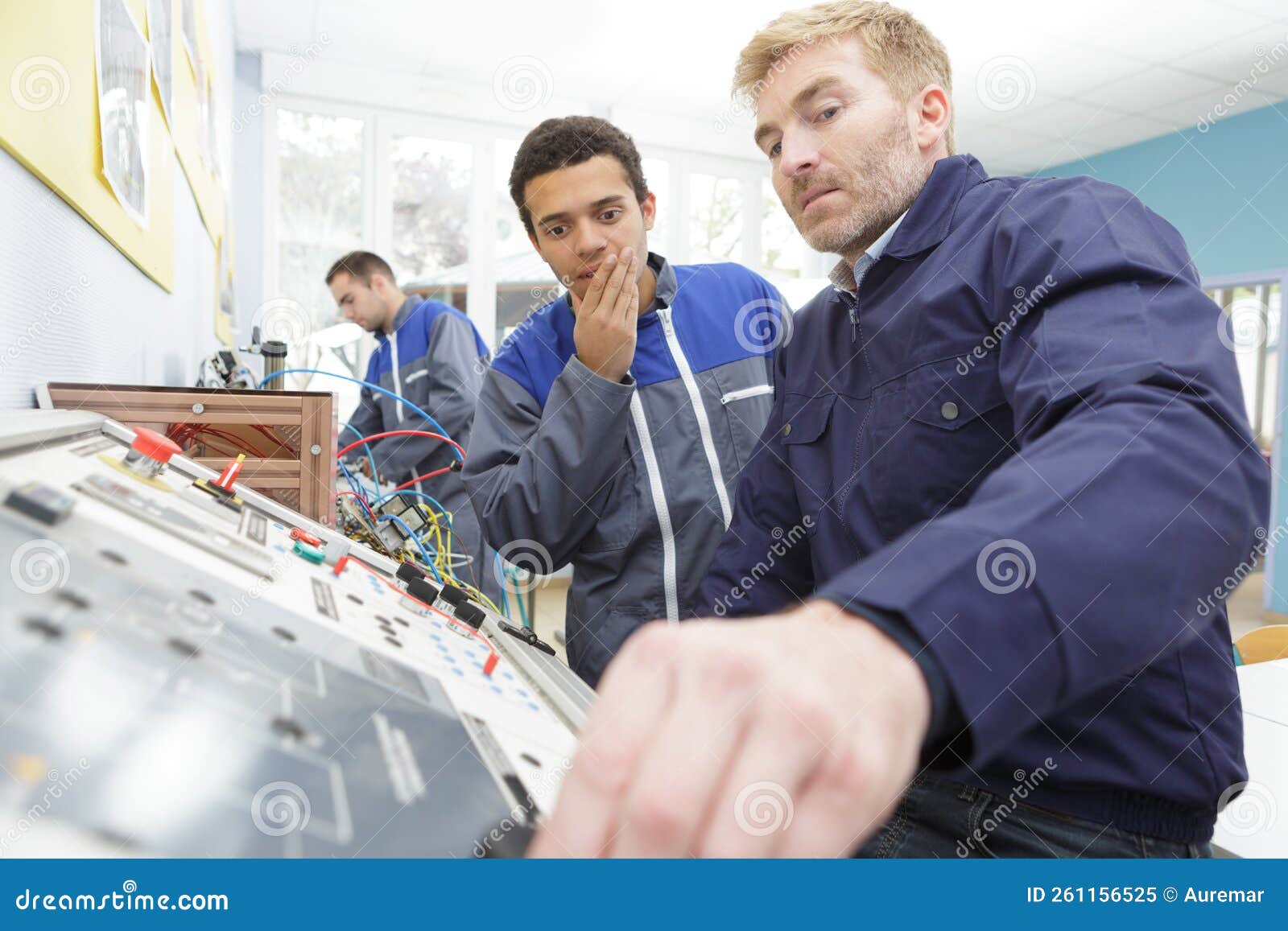 Two Engineering Control Room Checking Process Stock Image - Image of ...