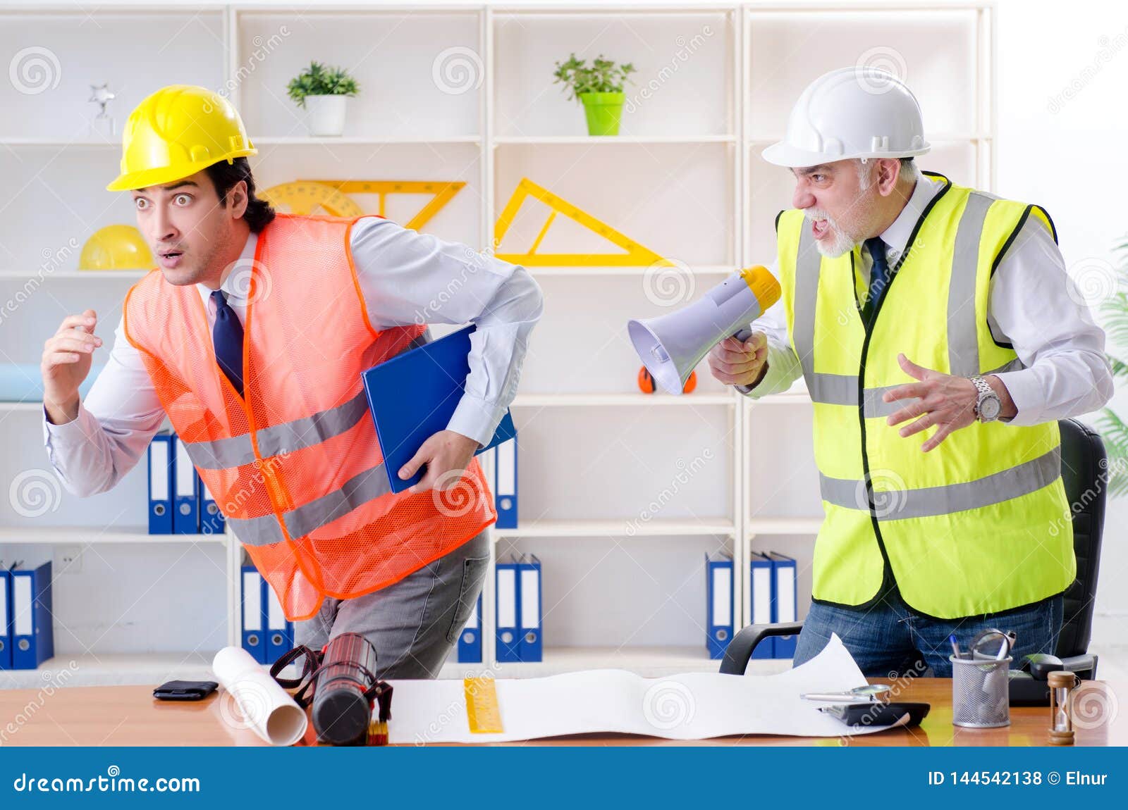 The Two Engineers Colleagues Working Under Project Stock Photo - Image ... The Two Engineers Colleagues Working Under Project Stock Photo - Image ...