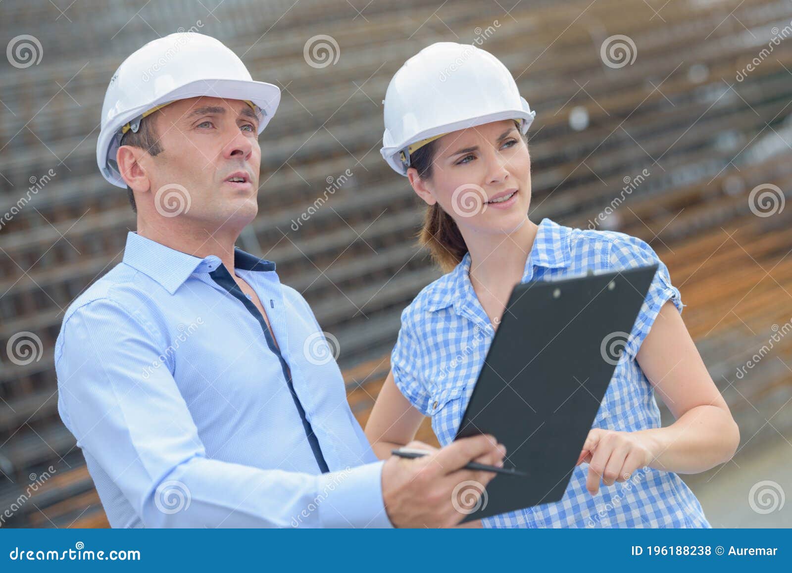 Two Engineers Company Partners Stock Photo - Image of adult, pretty ...