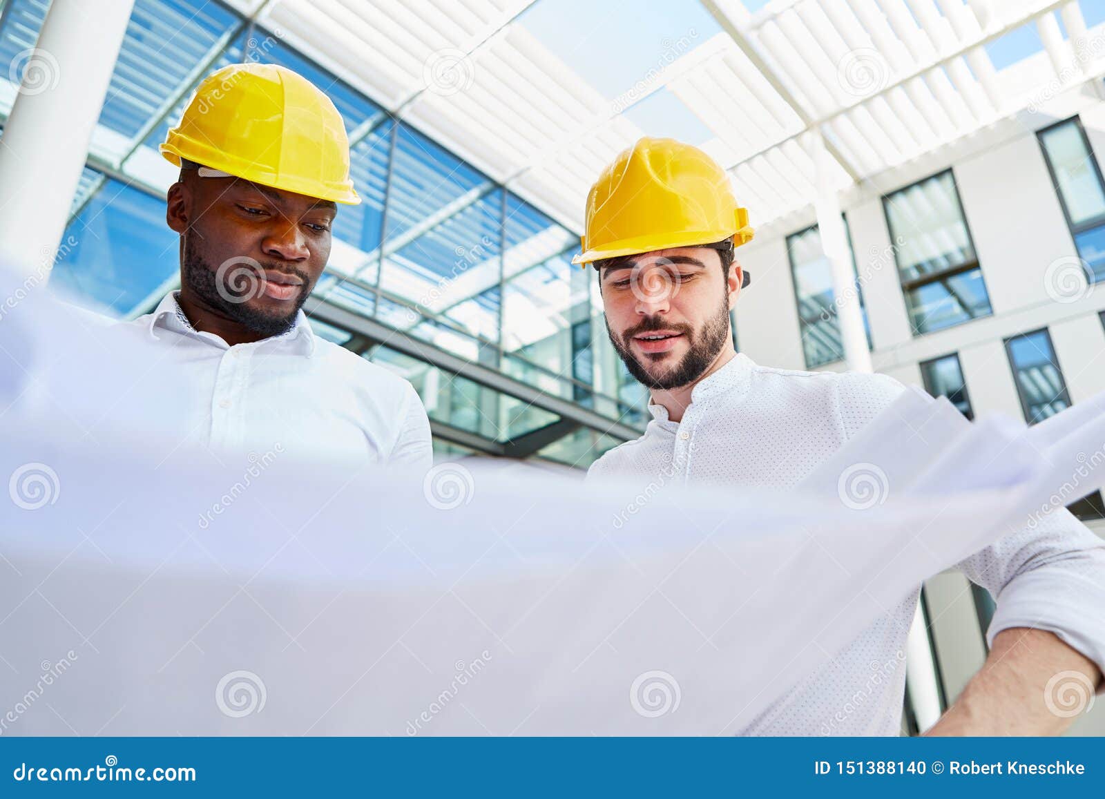 Two Engineers at the Construction Planning Stock Photo - Image of work ...
