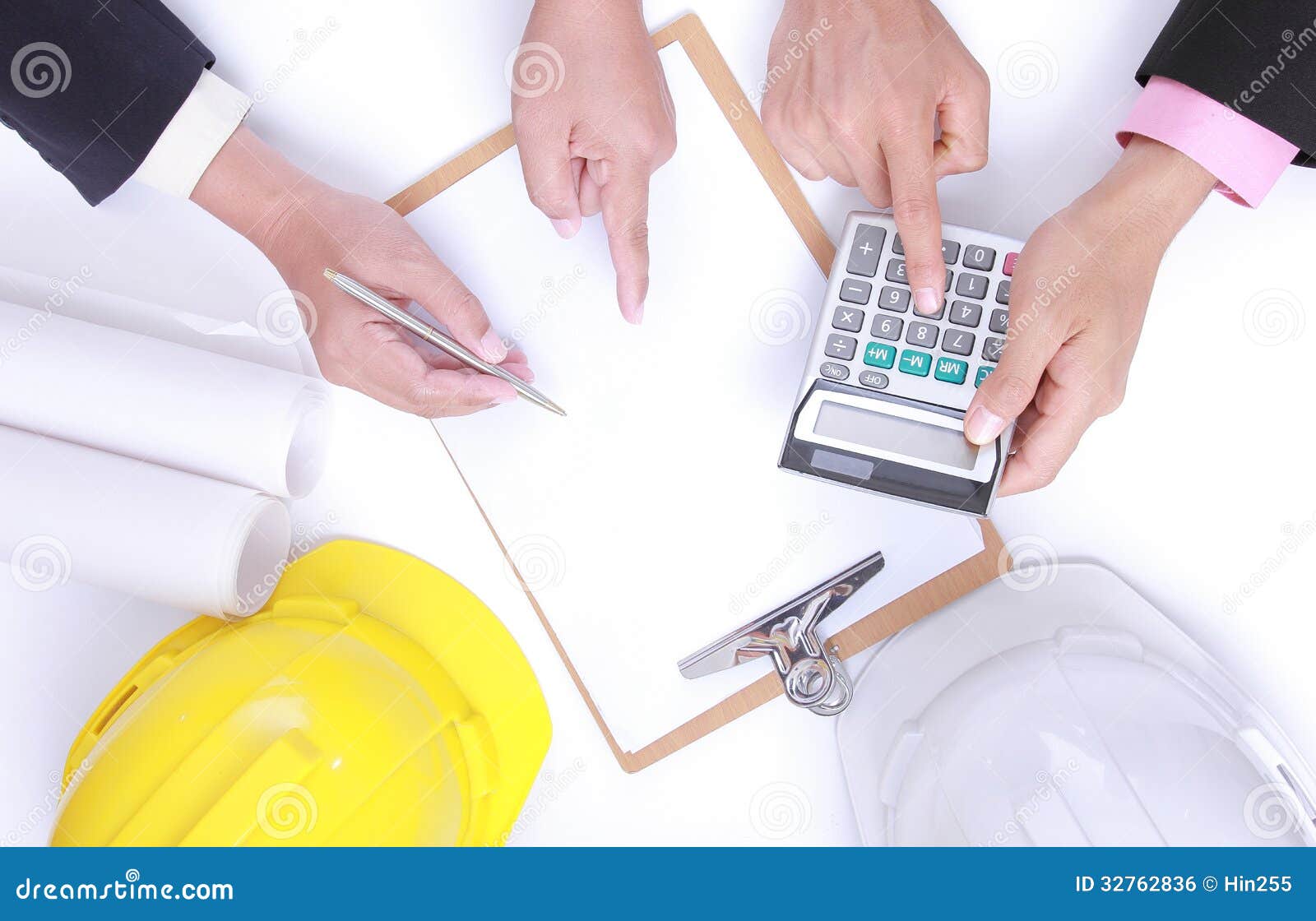 Two Engineers People Discussing Stock Photo - Image of contract ...