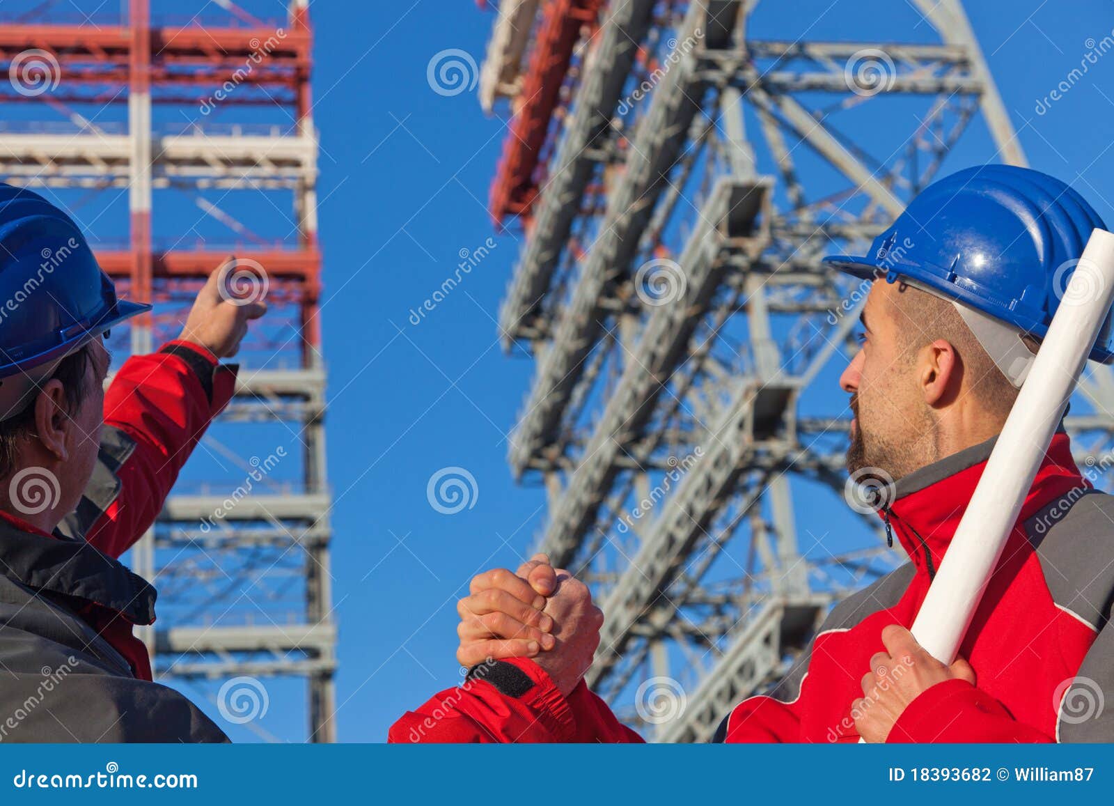 Two Engineers at Work stock photo. Image of outdoors - 18393682