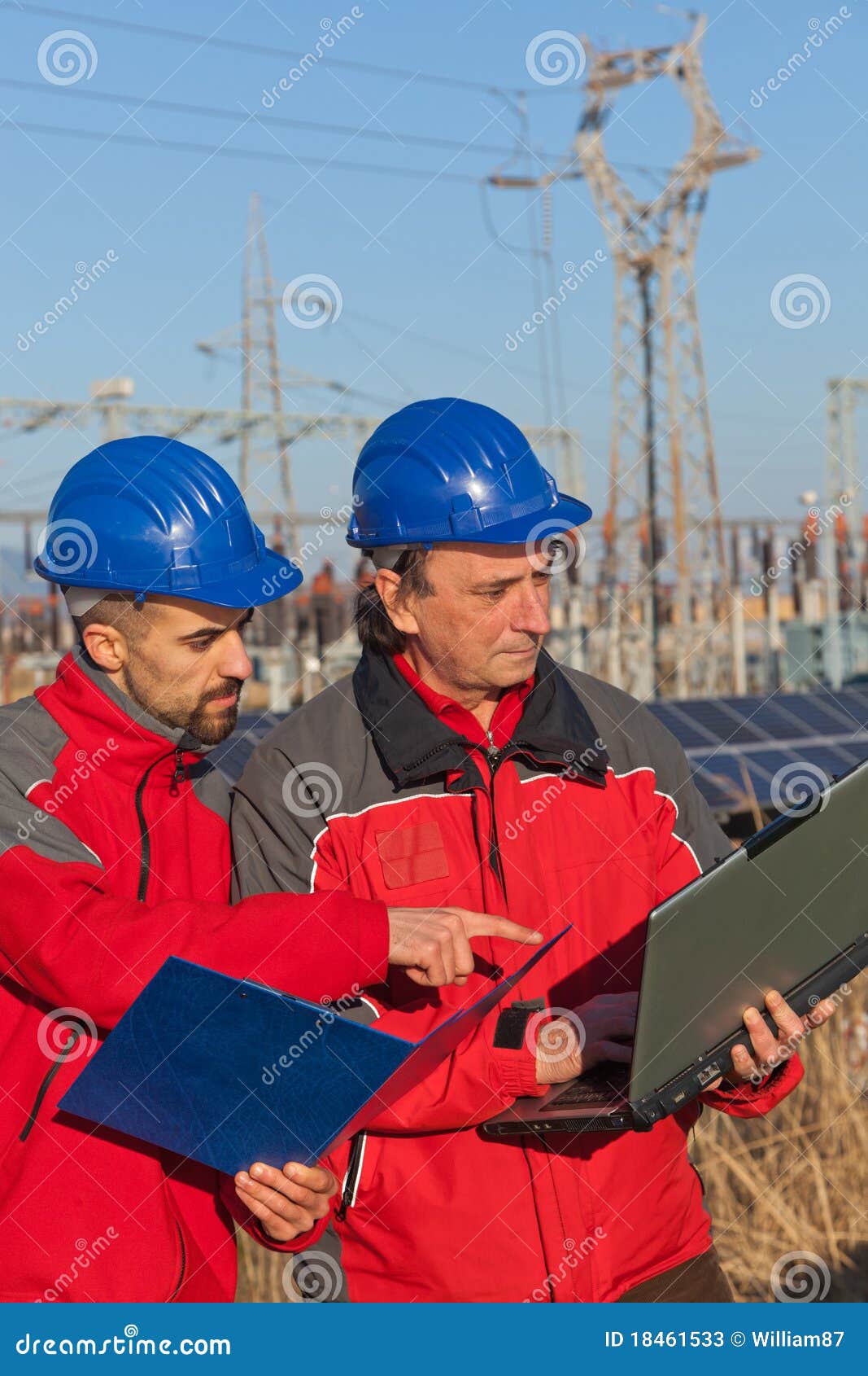 Two Engineers at Work stock image. Image of looking, hold - 18461533