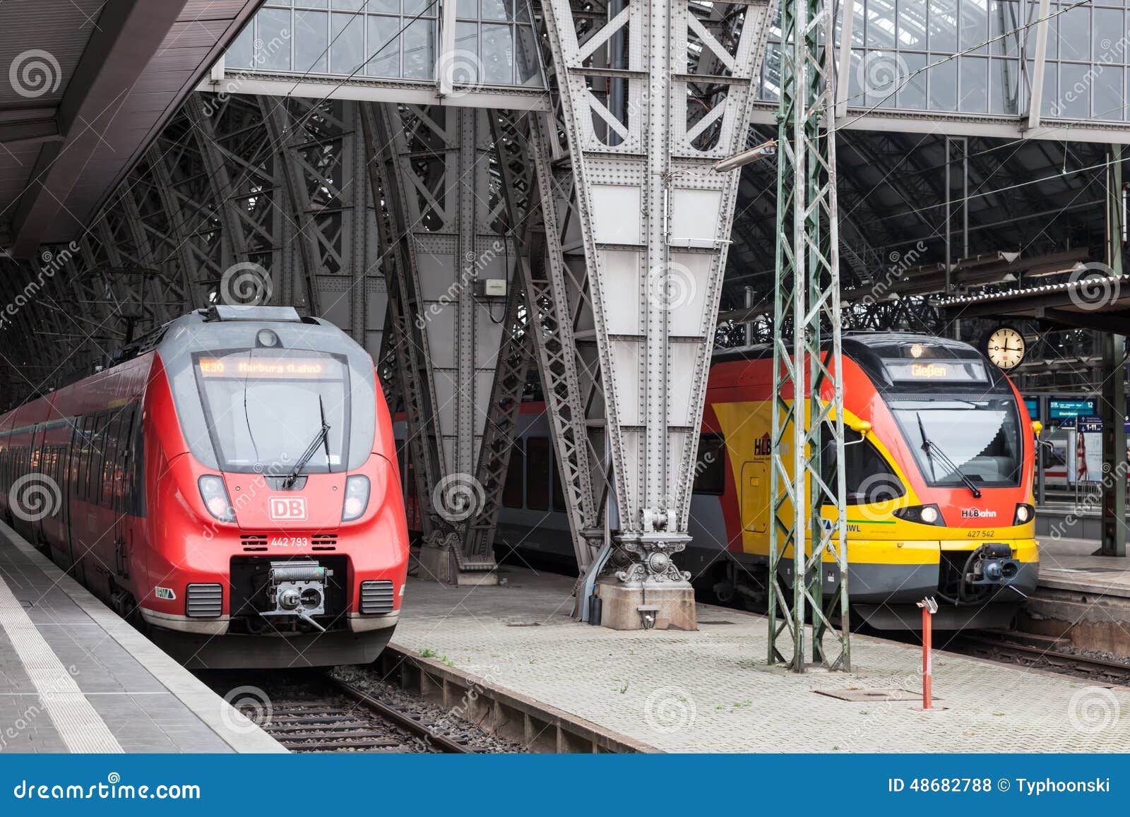 Two Engines Inside of the Train Station Editorial Stock Photo - Image ...