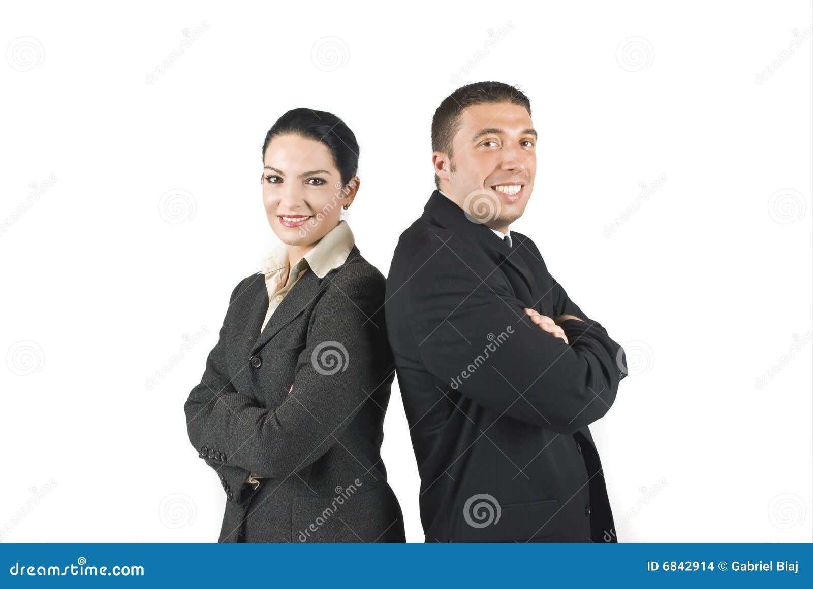 Two Enthusiast Business People Stock Photo - Image of enthusiastic ...