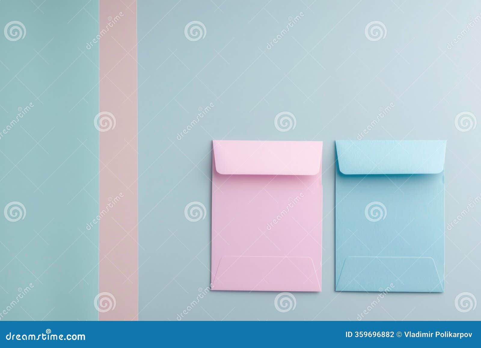 Two Envelopes Sit Side by Side, Waiting for Use or Attention Stock ...