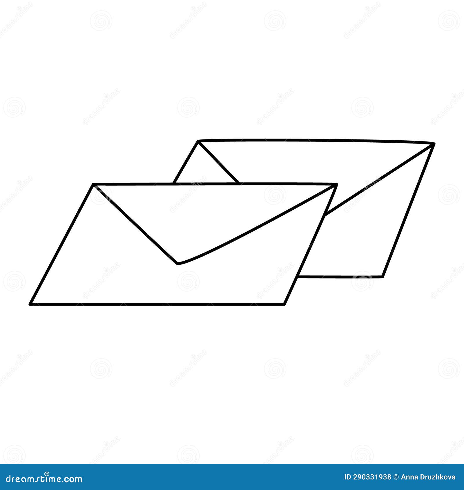 A Set Of Envelopes. Vector Illustration Of Hands In Doodle Style ...