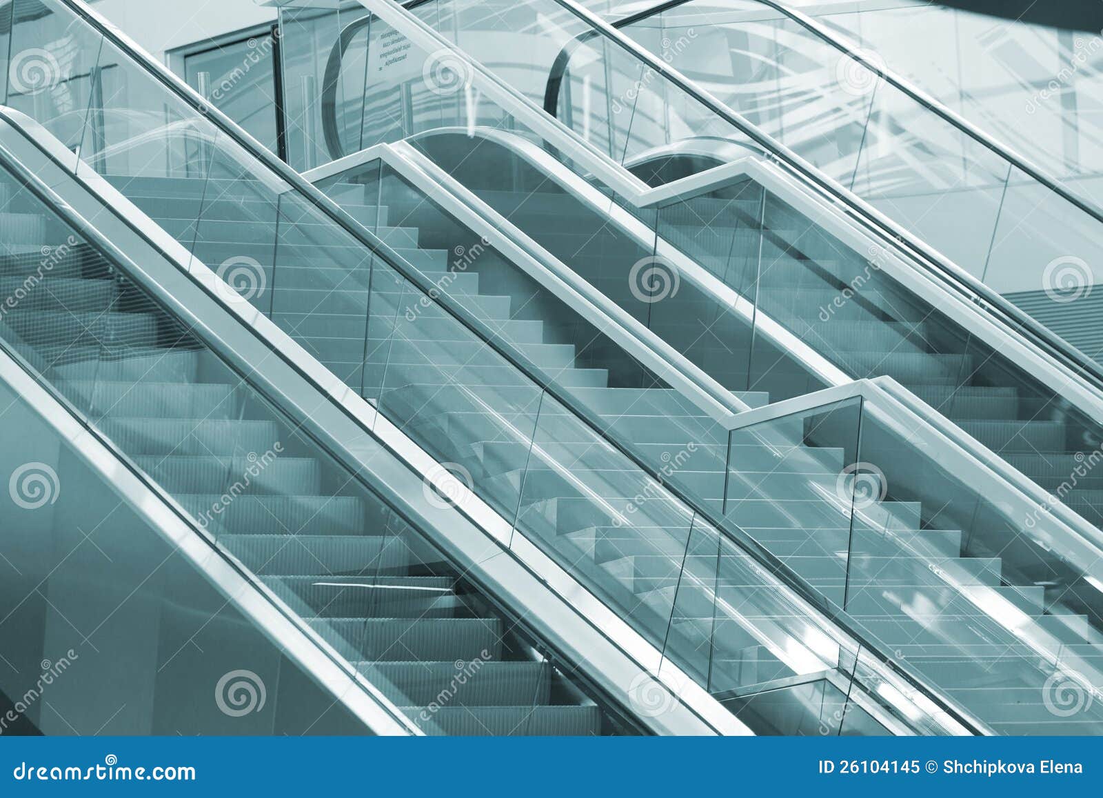Two escalators stock image. Image of interior, escalator - 26104145