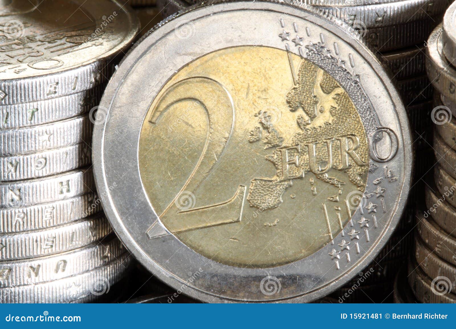 Two Euro stock image. Image of financial, circle, graph - 15921481