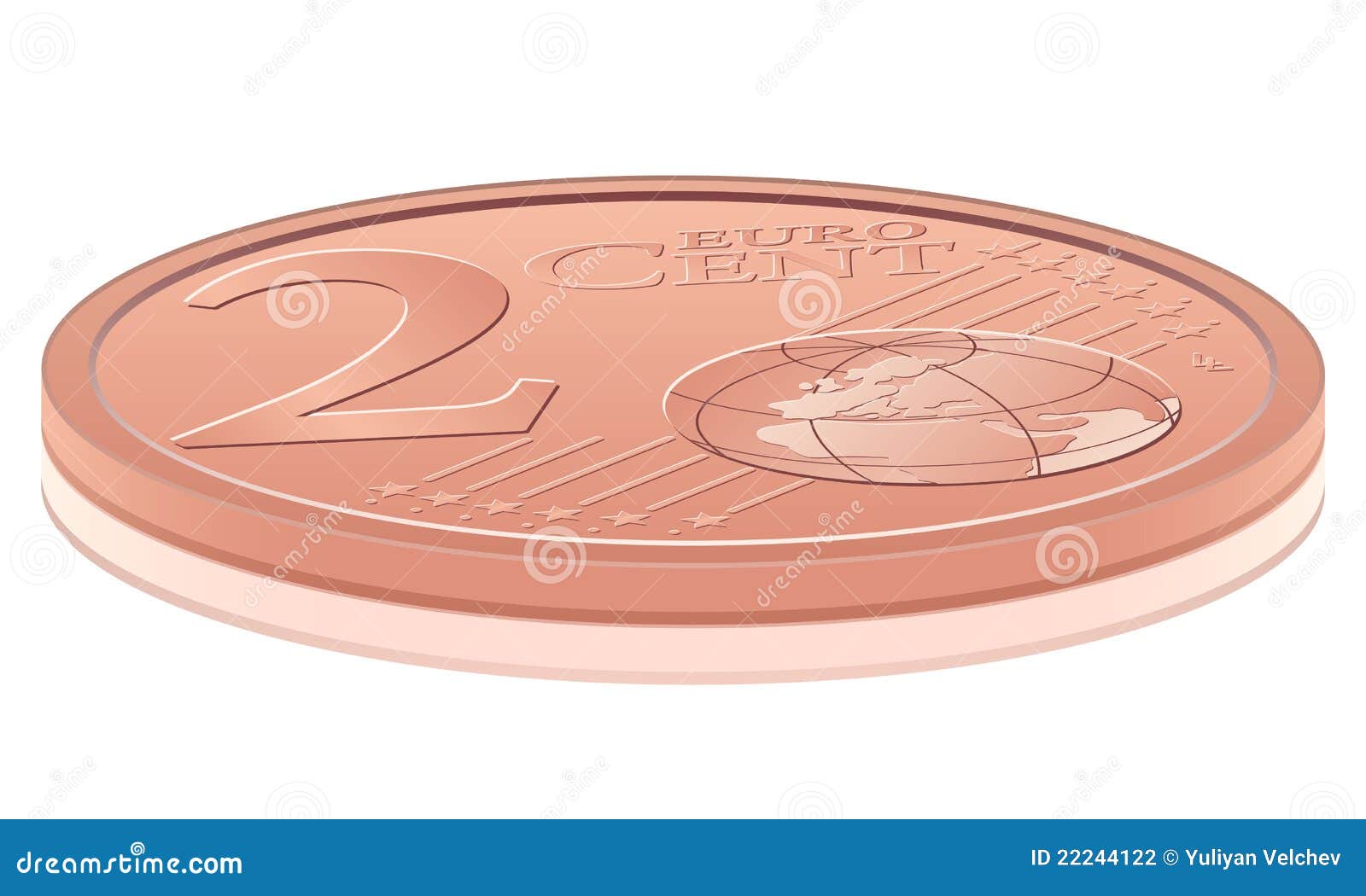 Two euro cent stock vector. Illustration of economy, vector - 22244122