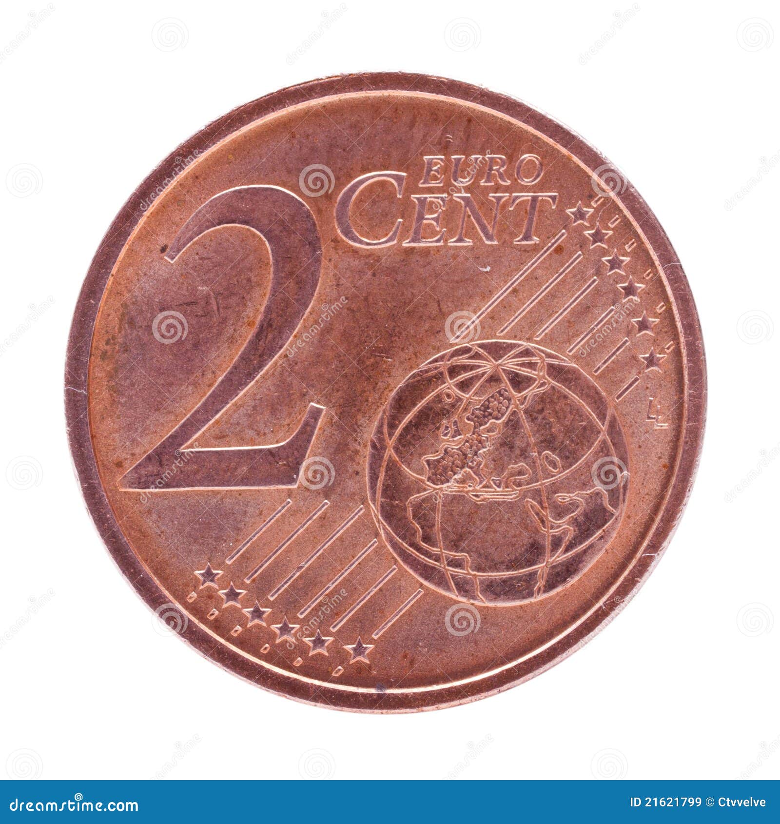 Two euro cent coin stock image. Image of closeup, belgium - 21621799