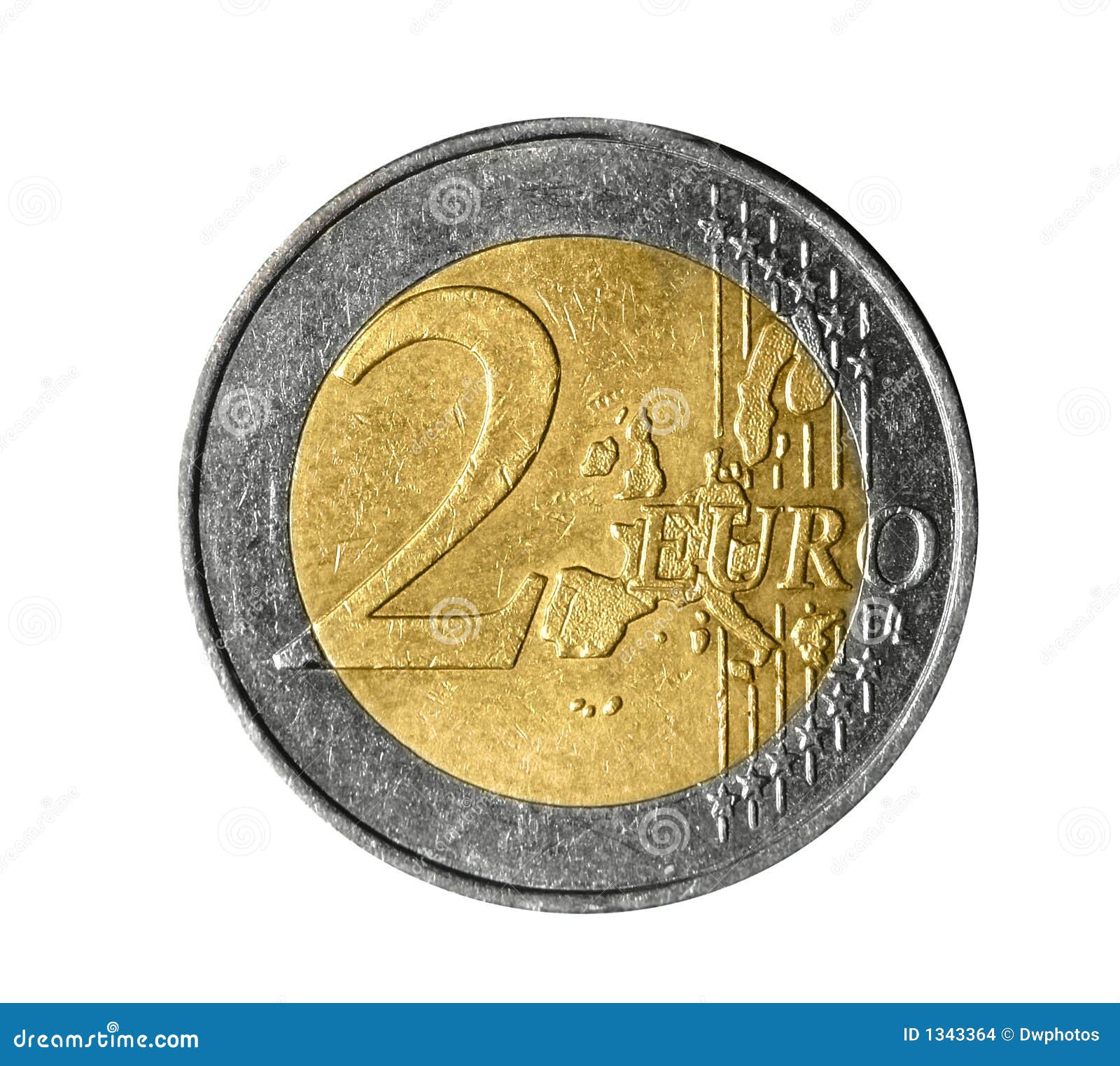 Two euro coin stock photo. Image of deal, business, coppers - 1343364