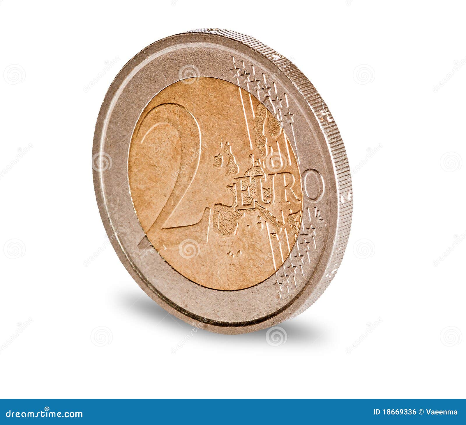 Two euro coin stock photo. Image of money, change, close - 18669336