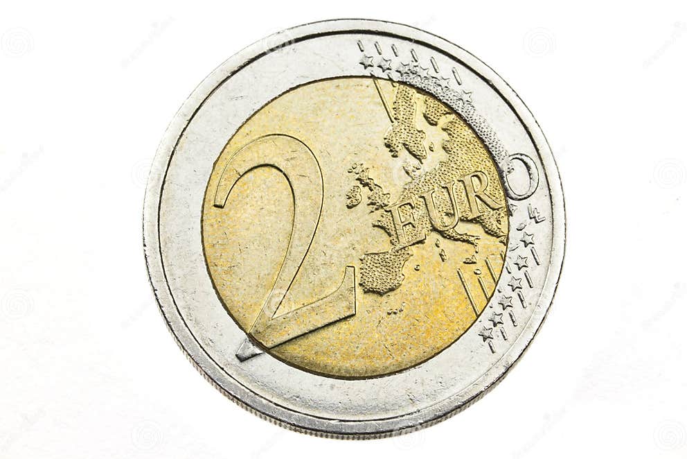 Two euro coin stock image. Image of europe, close, coins - 20958765