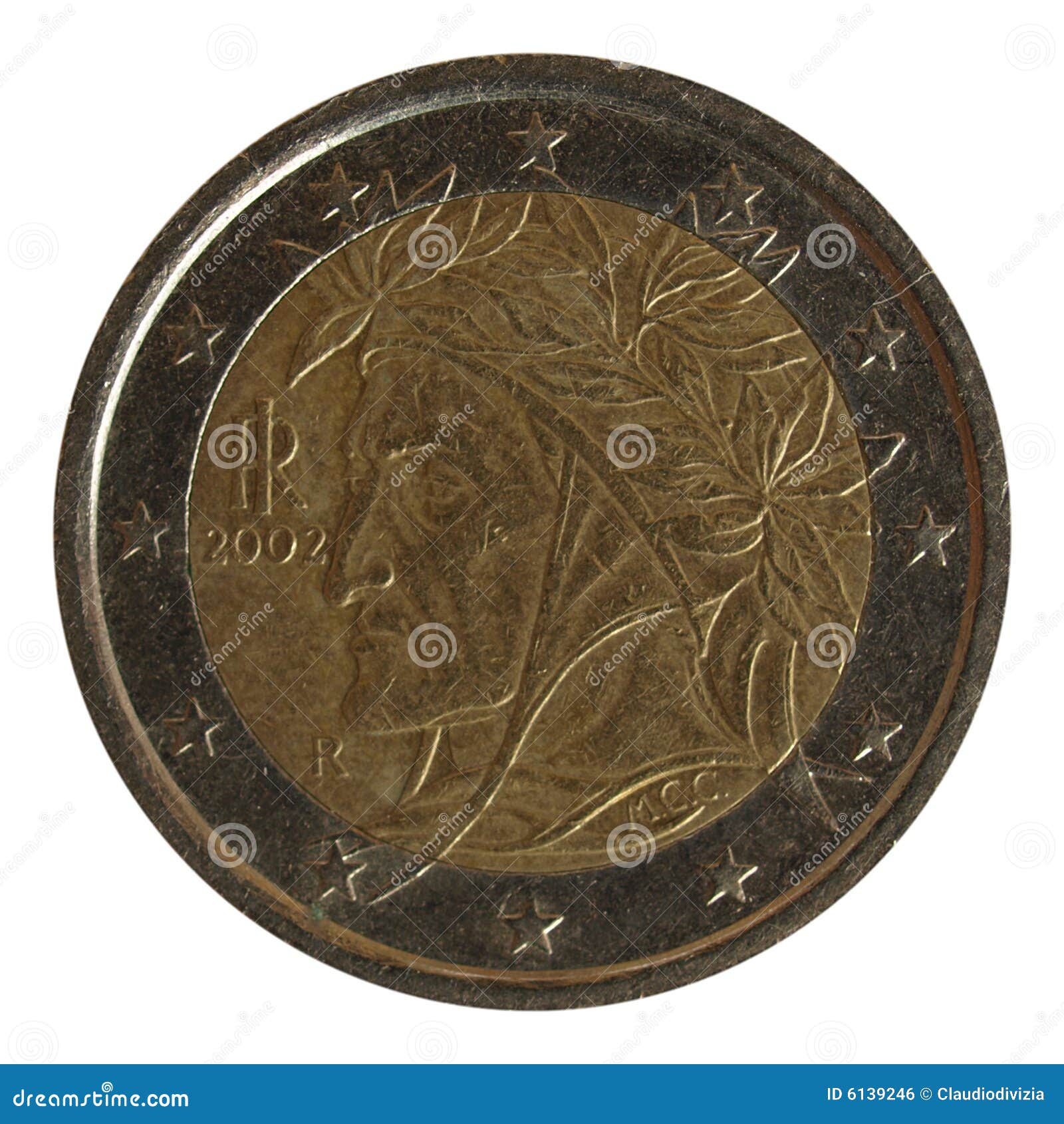 Two Euro coin stock photo. Image of currency, italian - 6139246